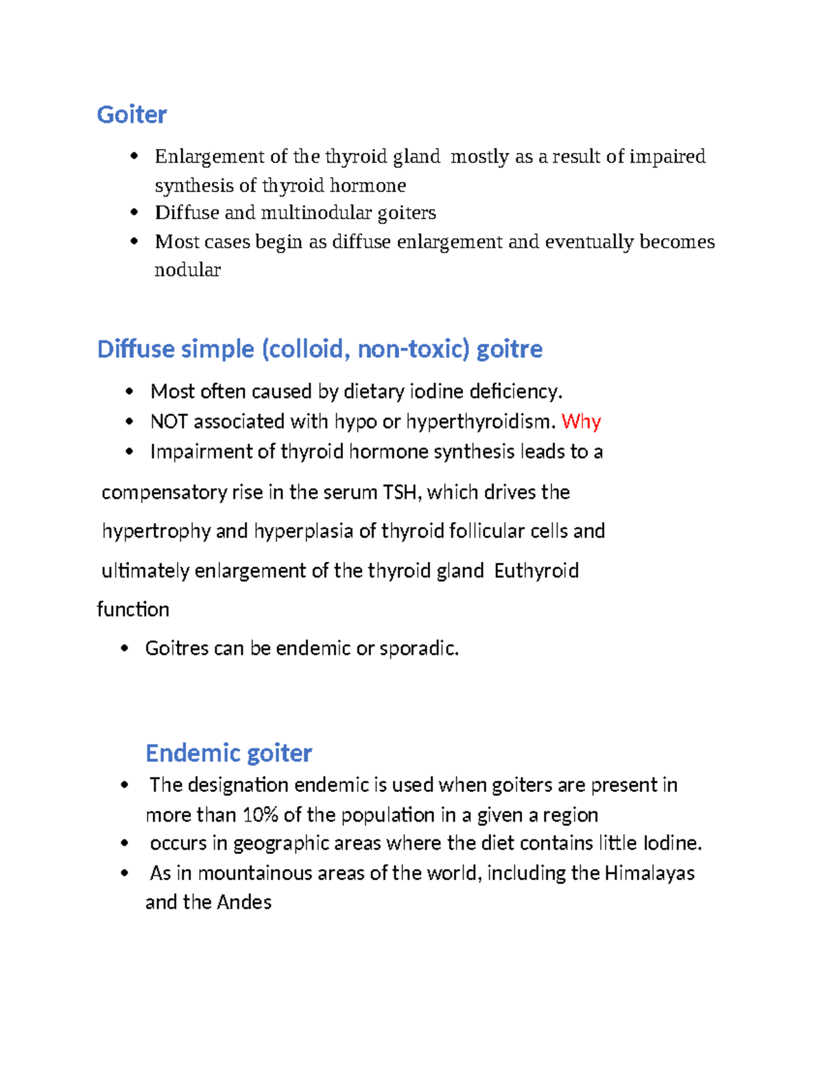 Differential diagnosis of non-neoplastic thyroid enlargement - Goiter ...