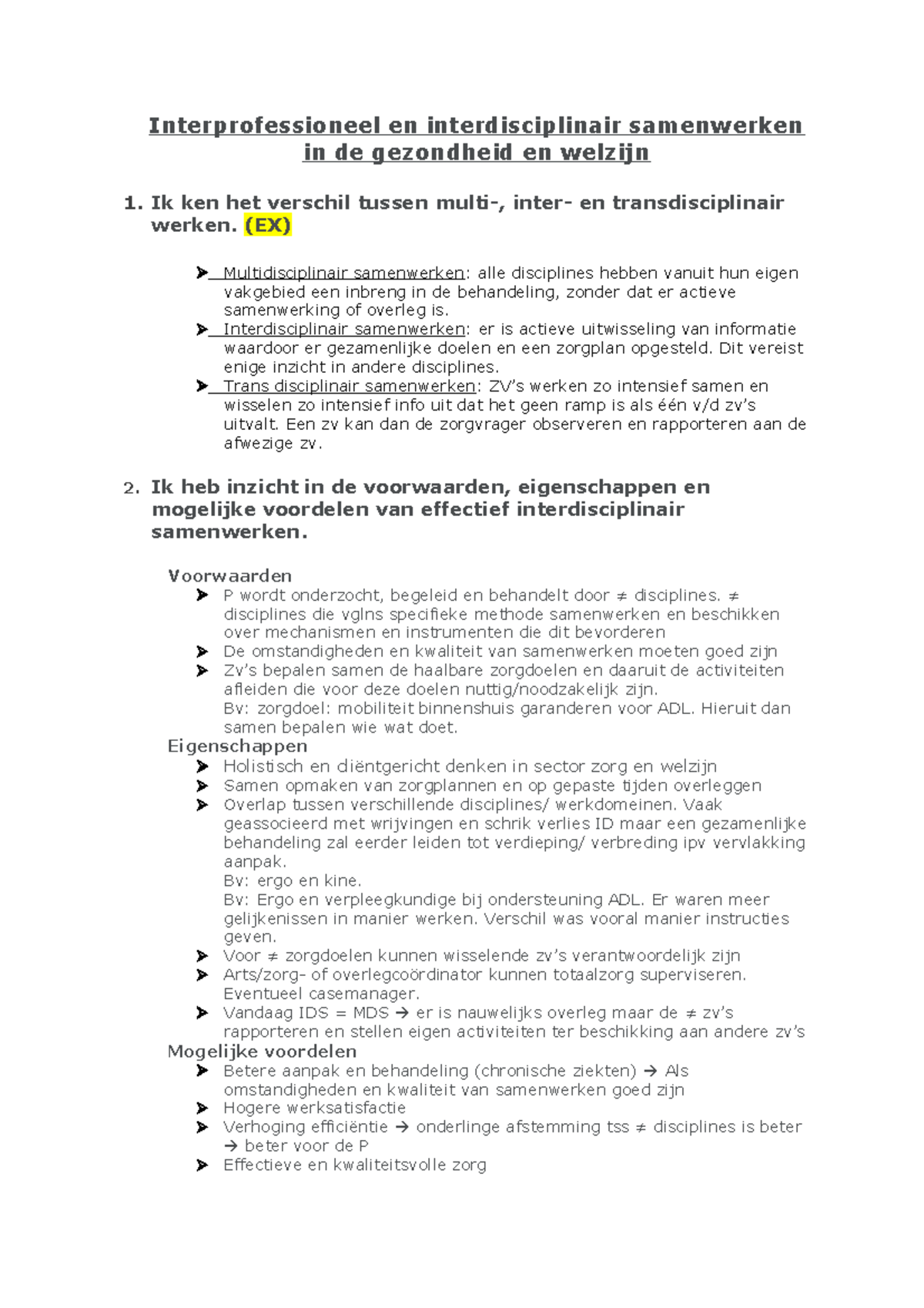 Interprofessioneel en interdisciplinair samenwerken in de gezondheid en ...