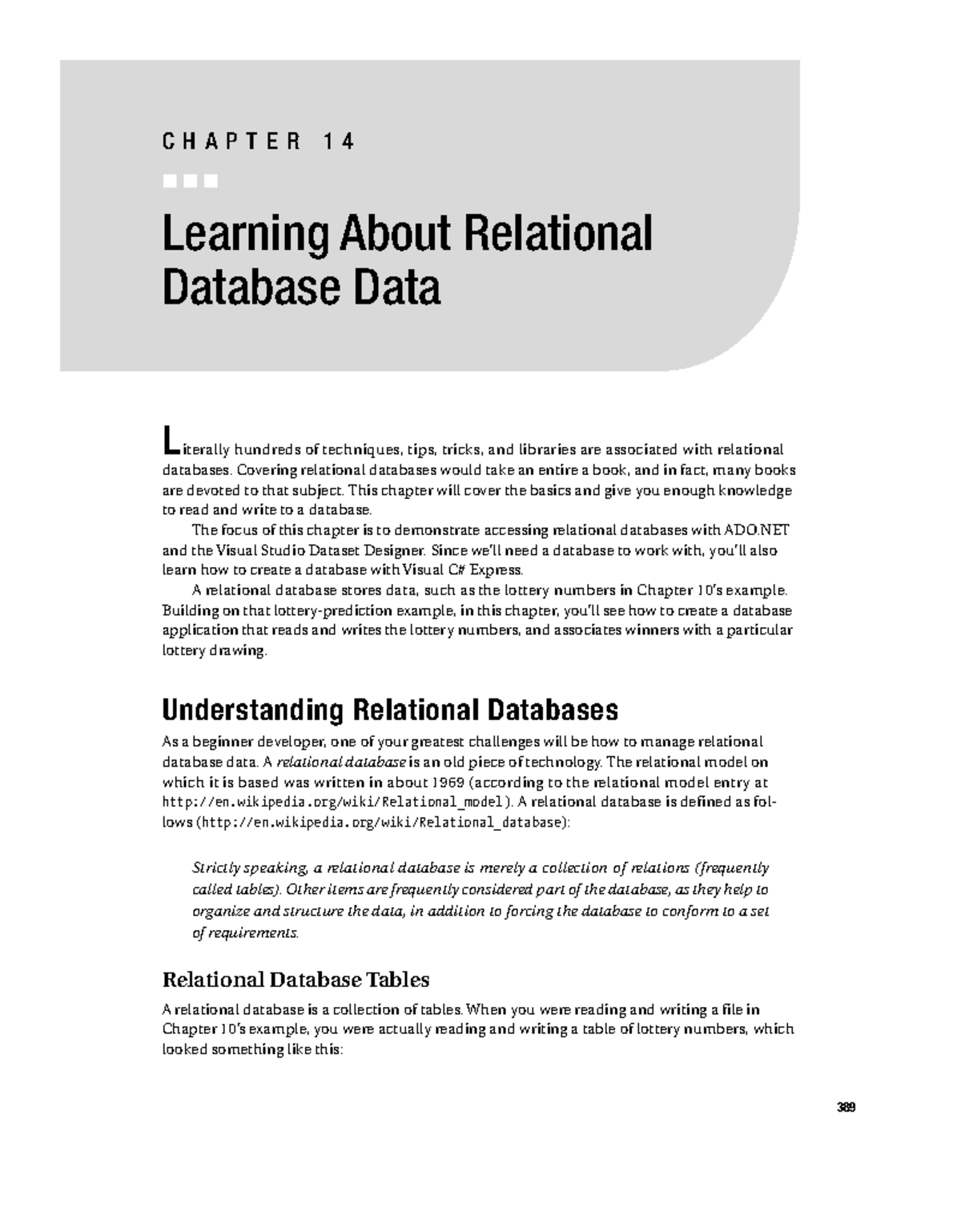 Chapter 14 - Learning About Relational Database Data - 8695ch14 10/17 ...
