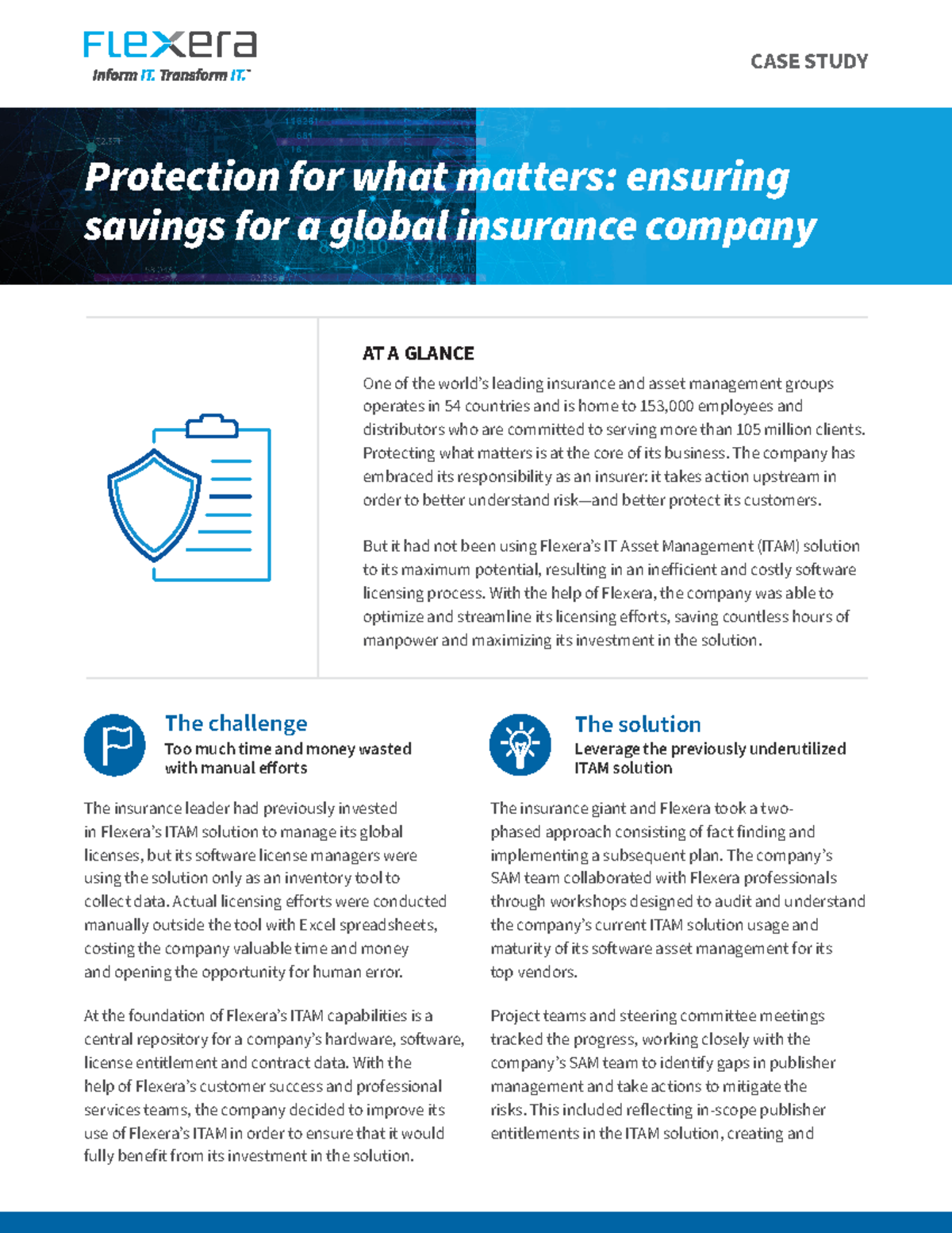 Case study itam global insurance company - The insurance leader had ...