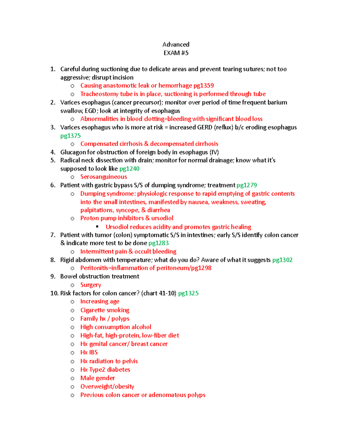 EXAM5 advanced MS - study guide5 - Advanced EXAM # Careful during ...