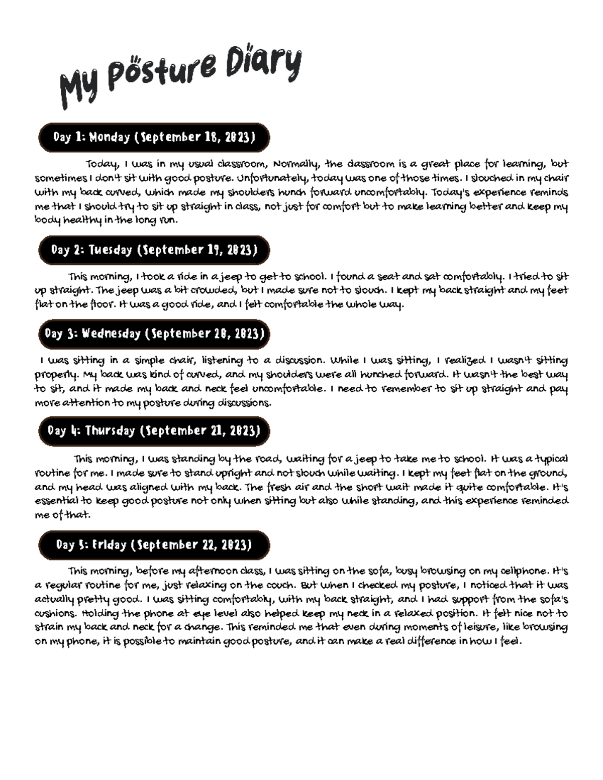 Pathfit 1 Diary - Today, I was in my usual classroom, Normally, the ...