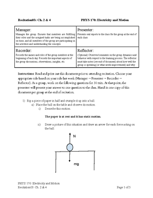 170 Final Study Guide - PHYS 170 Final Exam Information When: Mon, Dec ...