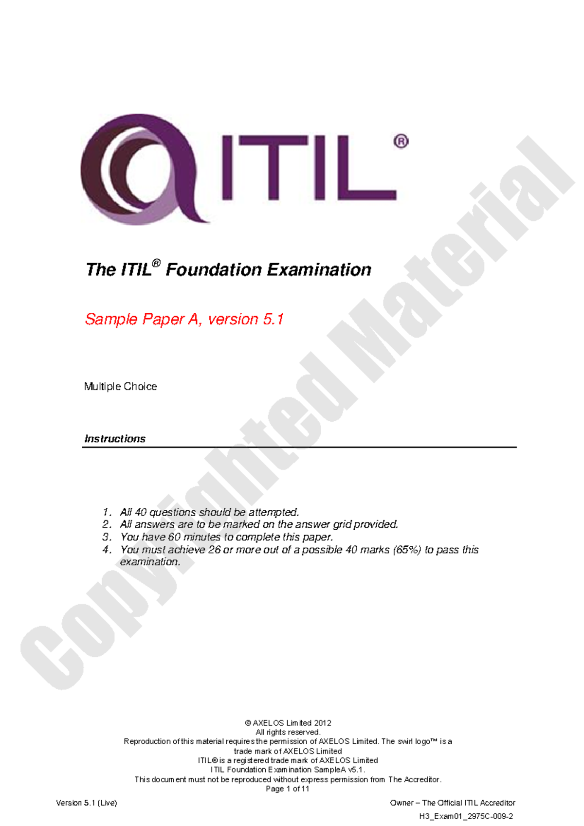 Foundation Sample Paper A v5.1 - questions, answers, rationale ...