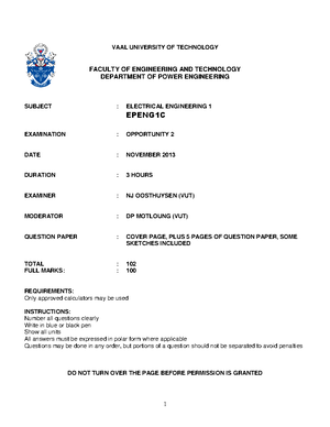 VUT - Electrical engineering 1 - Studocu