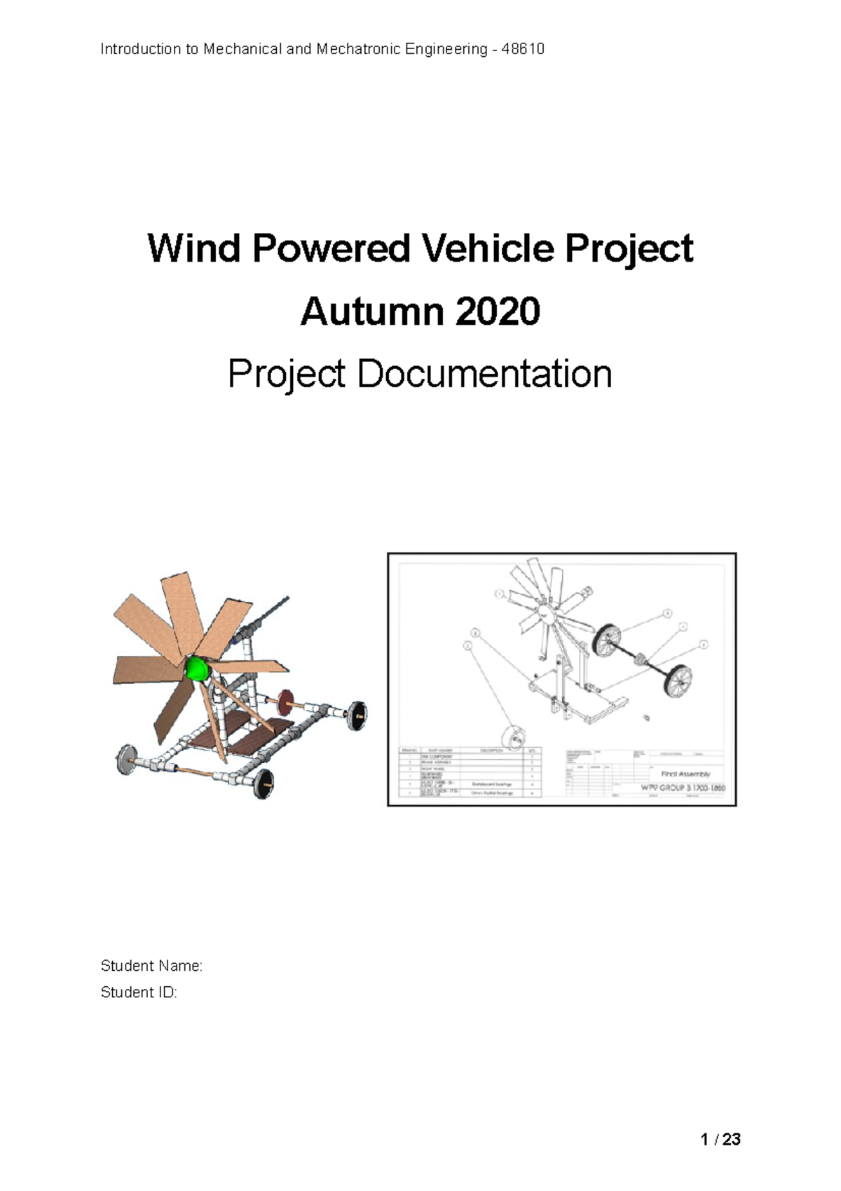 WPV Project documentation - Wind Powered Vehicle Project Autumn 2020 ...