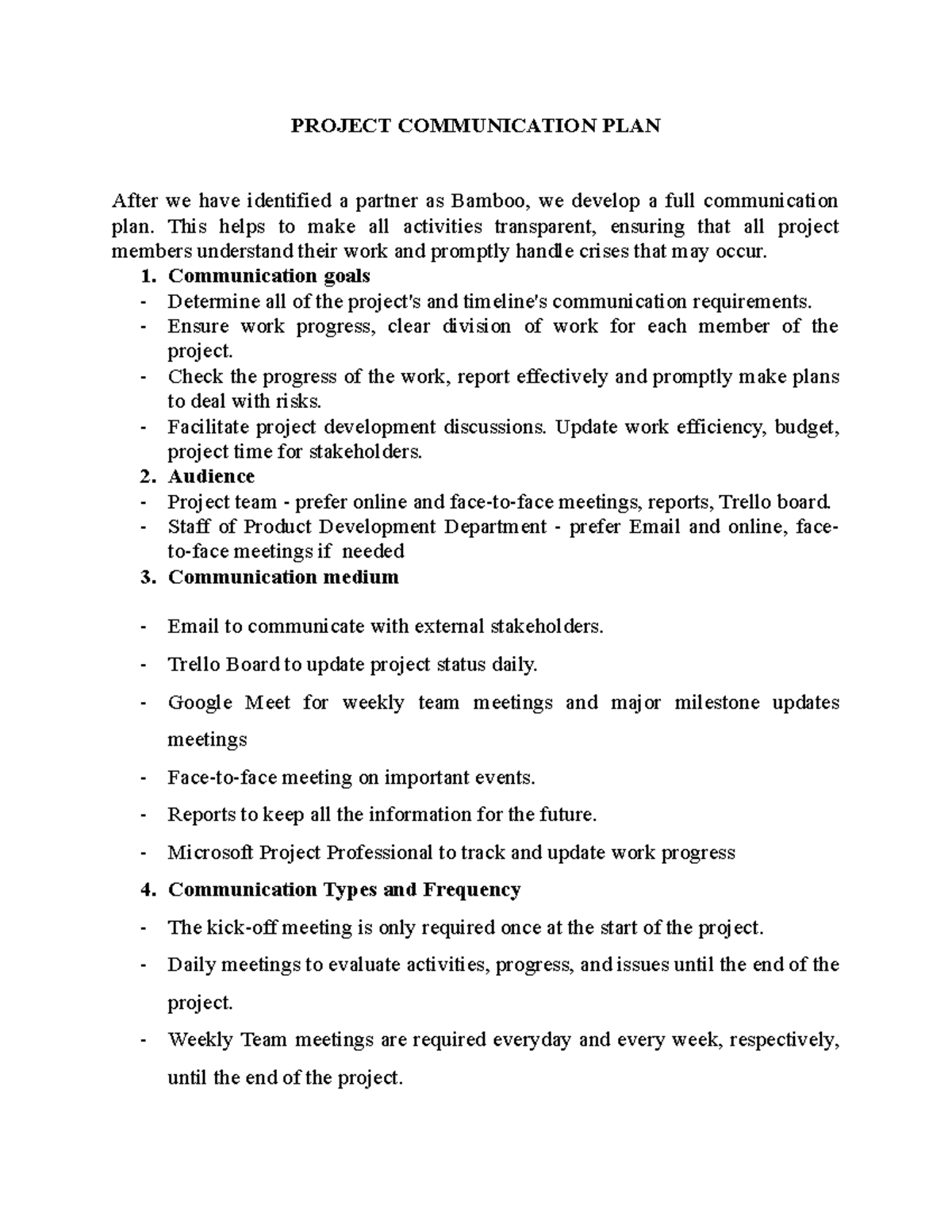 Project Communication PLAN PROJECT COMMUNICATION PLAN After We Have project-communication-plan-project-communication-plan-after-we-have