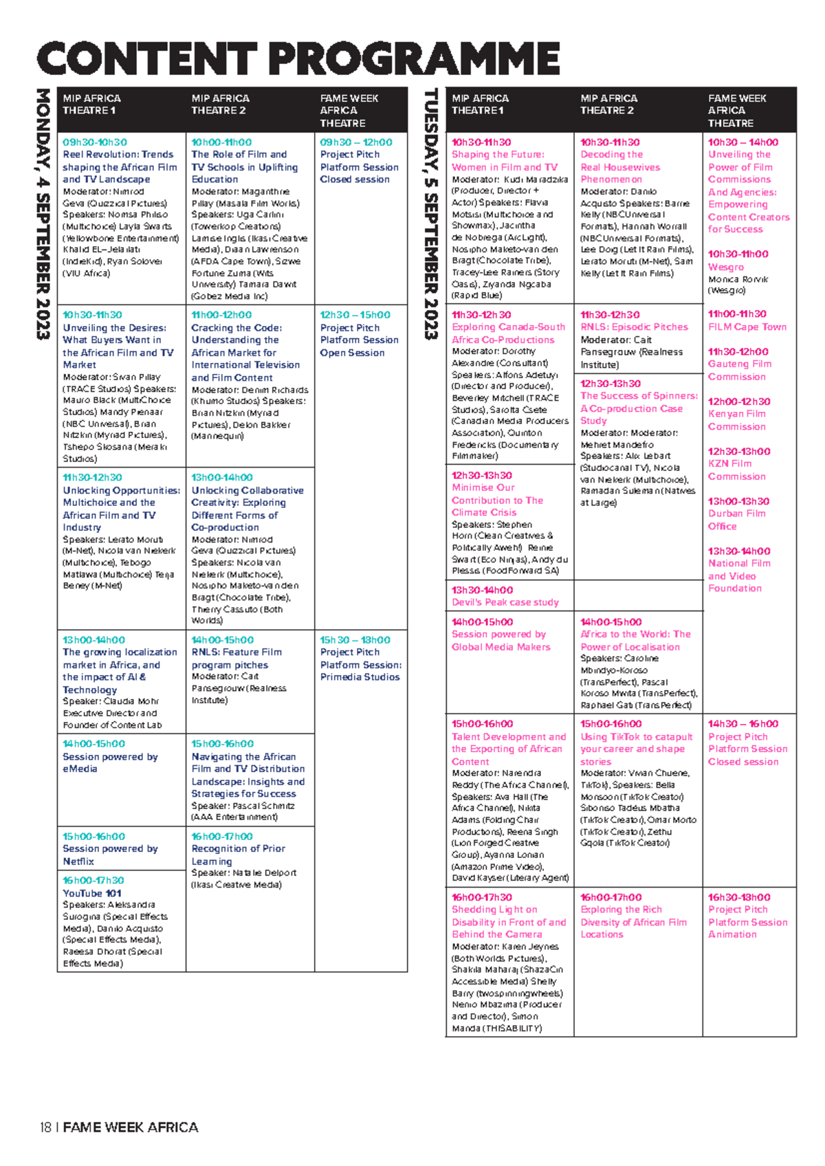 Mipafrica Programme Overview-180823 - MIP AFRICA THEATRE 1 MIP AFRICA ...