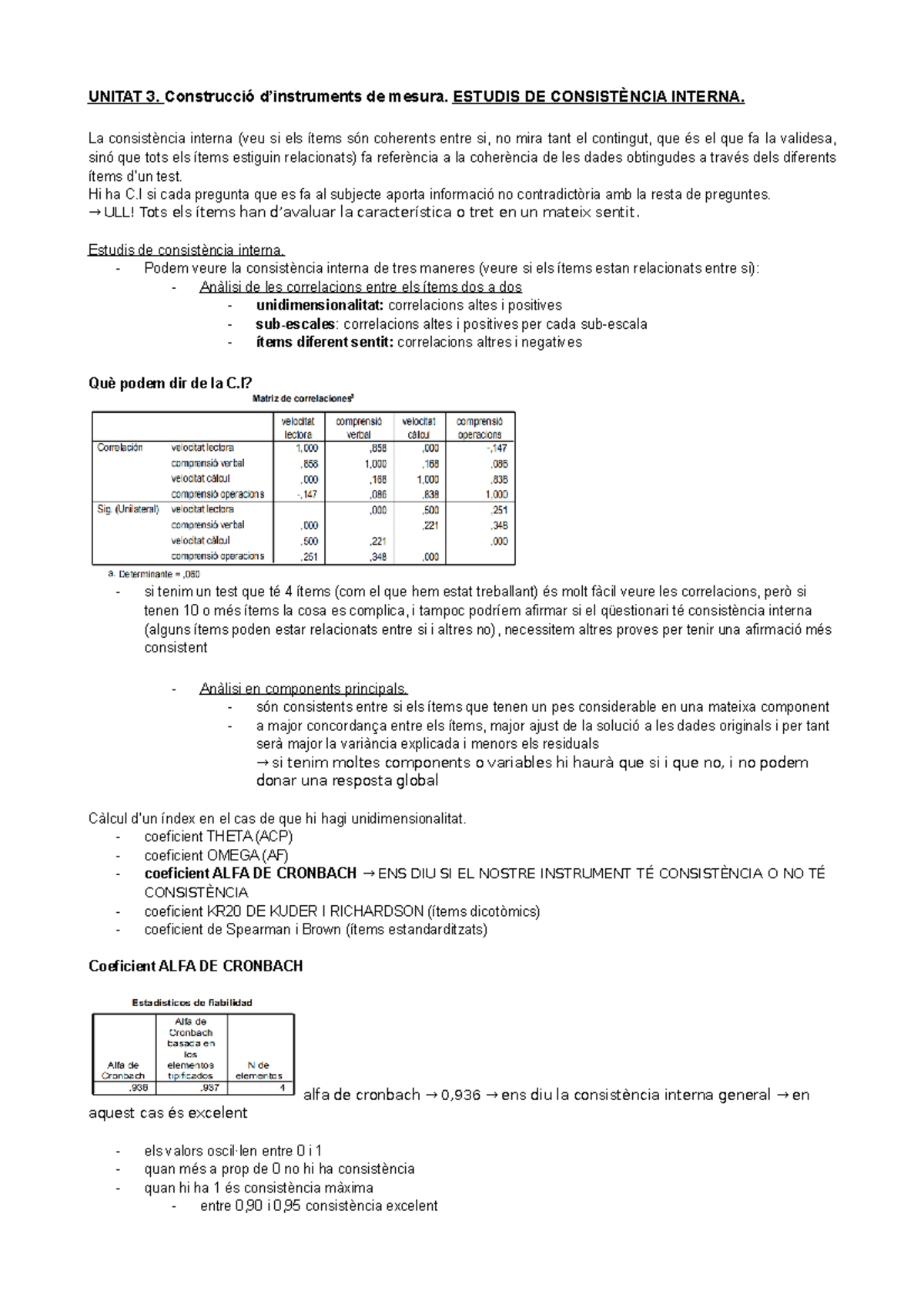 Apunts II psicometria - UNITAT 3. Construcció d’instruments de mesura ...