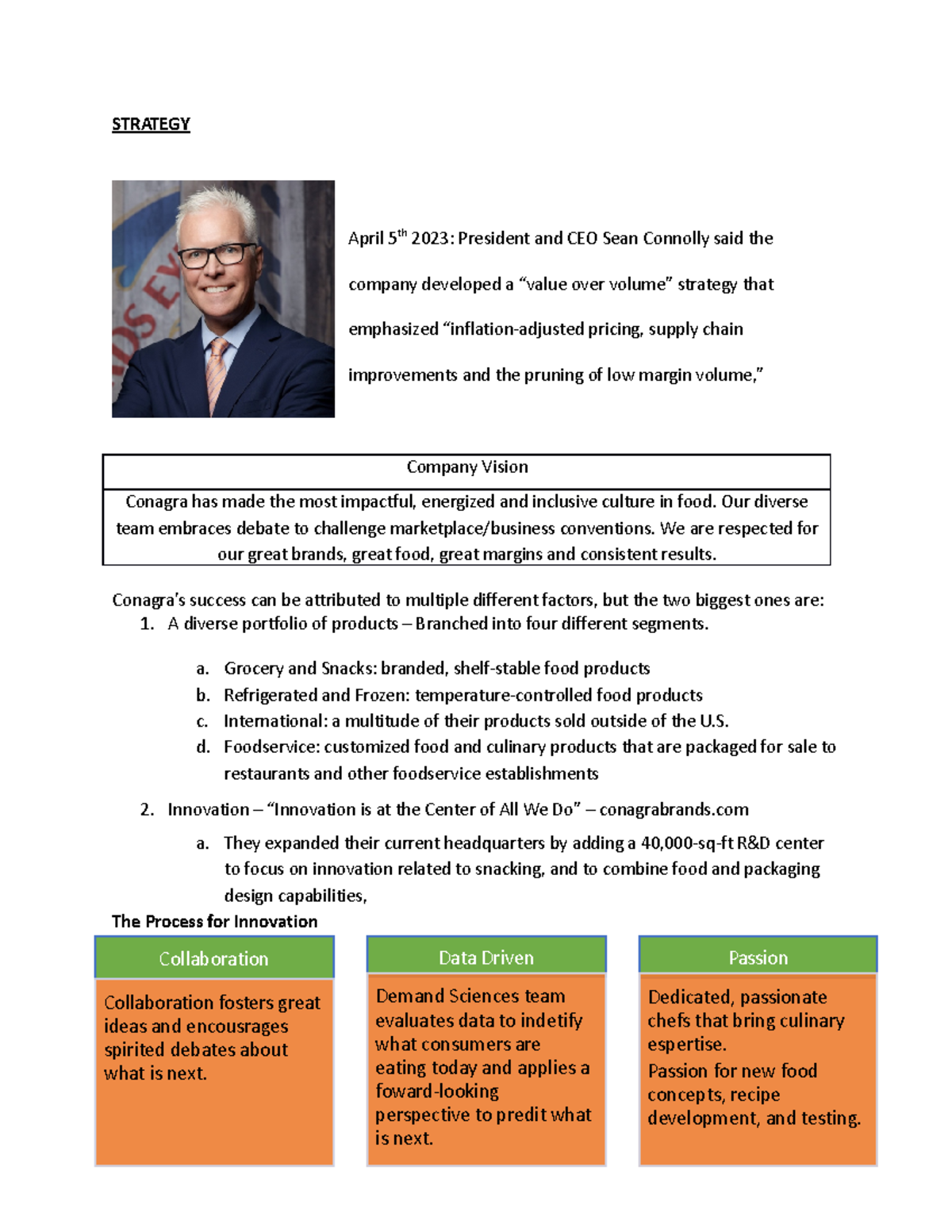 CAG Strategy - good - STRATEGY April 5th 2023: President and CEO Sean ...