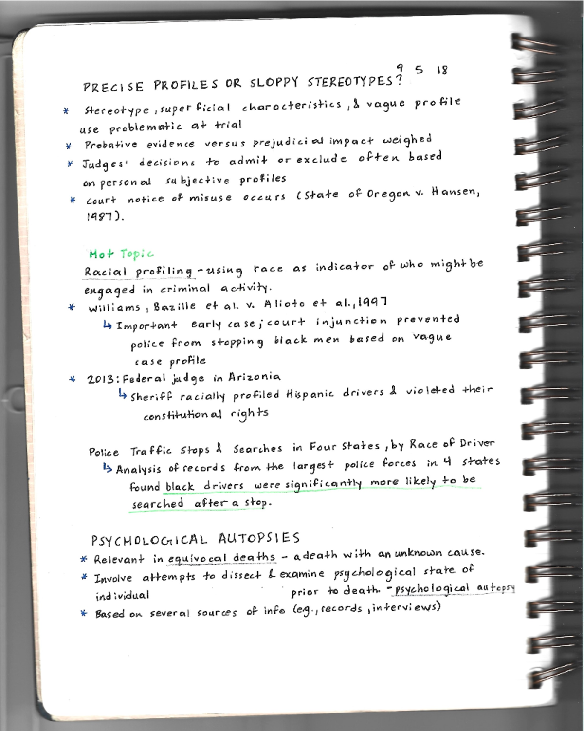 Criminal Profiling and Psychological Autopsies Chap5 6 - PSY 370 - Studocu