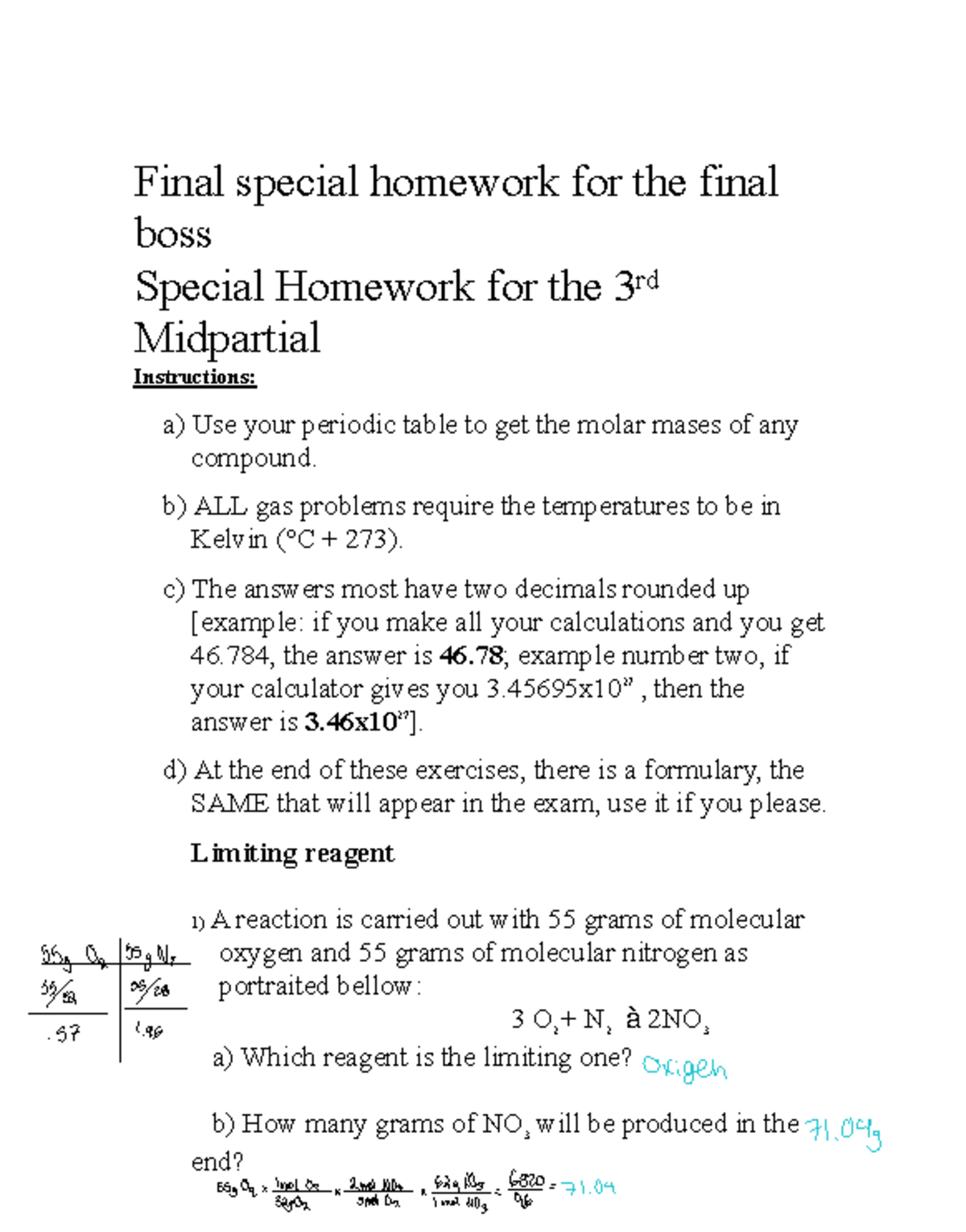 Final Special HW - Final special homework for the final boss Special ...