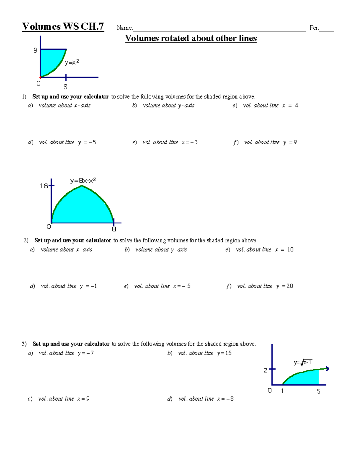 CH.7 Calc. AB WS Volumes (Other lines and cross sections) - Volumes WS CH Name: Per. Volumes ...