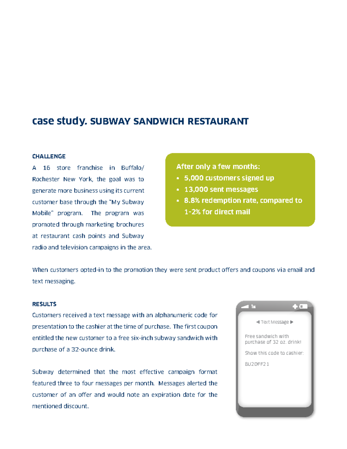 Subway NY Case study - - Studocu