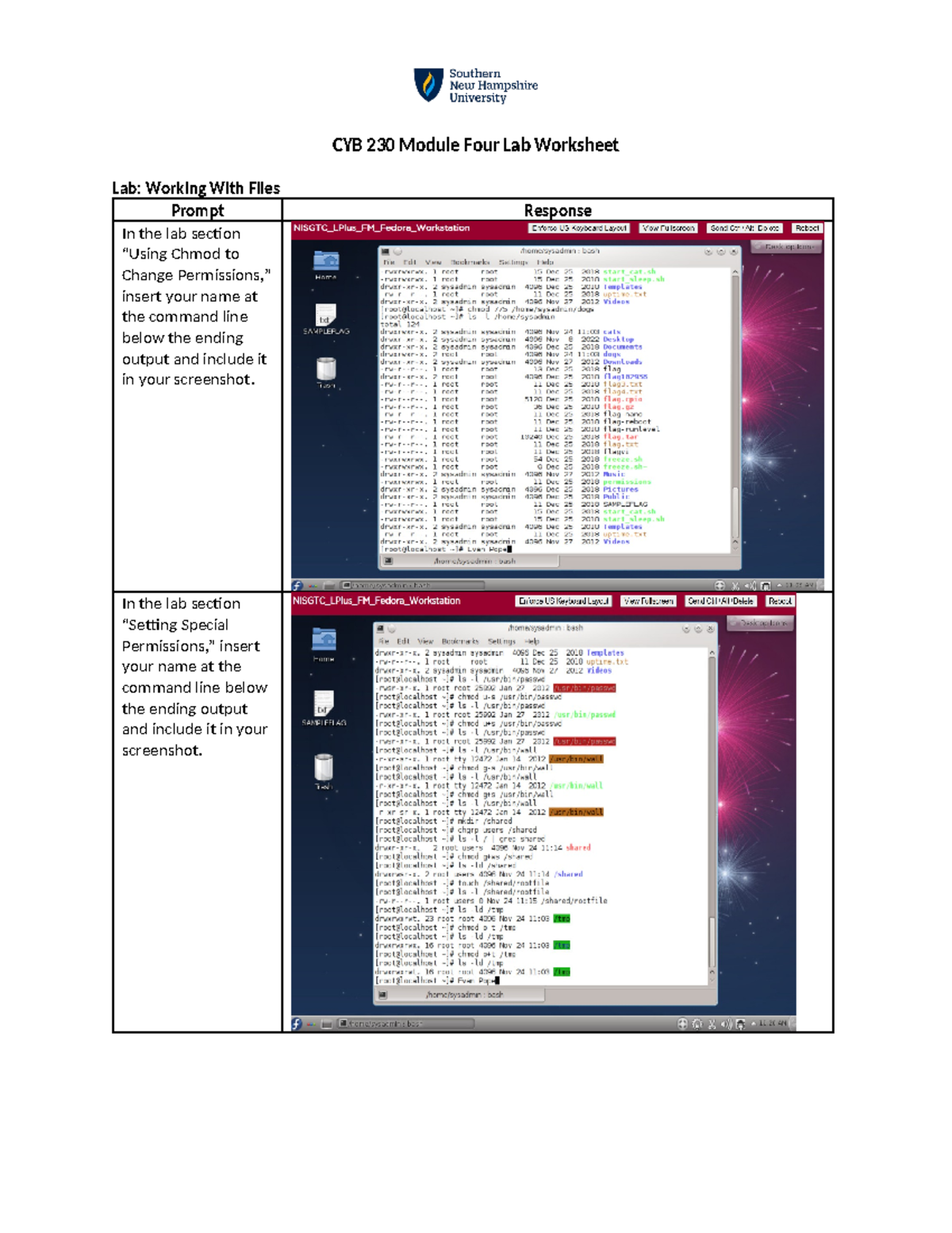 CYB 230 Module Four Lab Worksheet Evan Pope - CYB 230 Module Four Lab ...