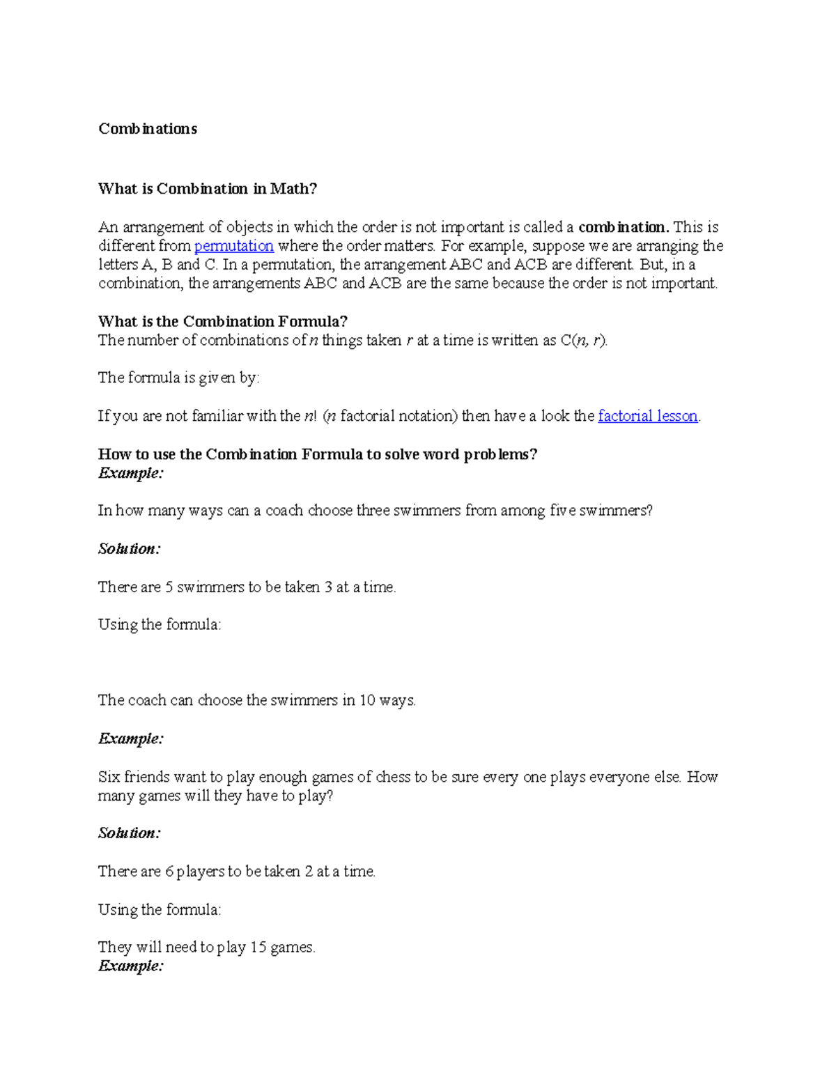 Os-on-Combinations - Data analysis - Combinations What is Combination ...