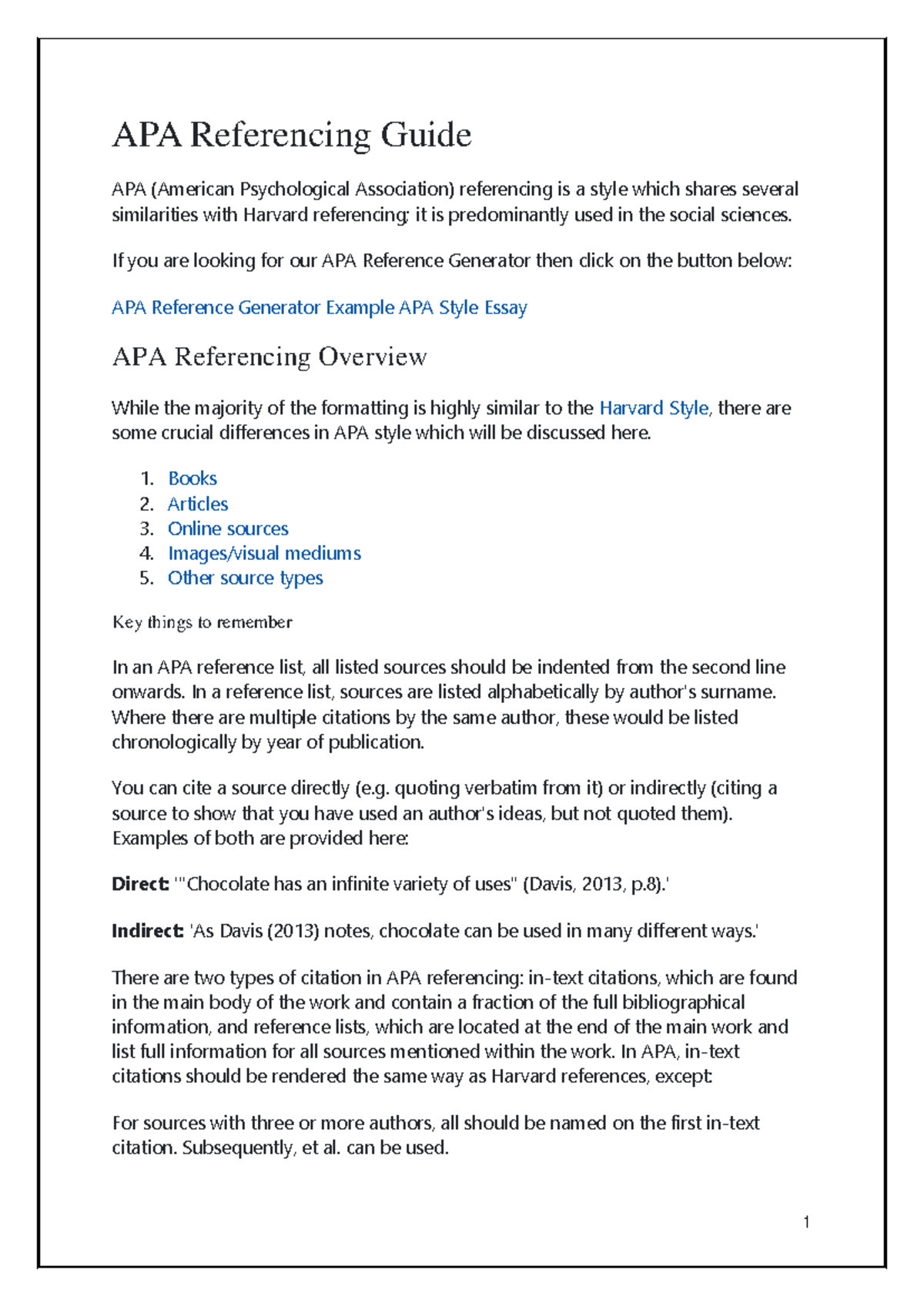 APA Refrencing Guide - PRO280 - APA Referencing Guide APA (American ...