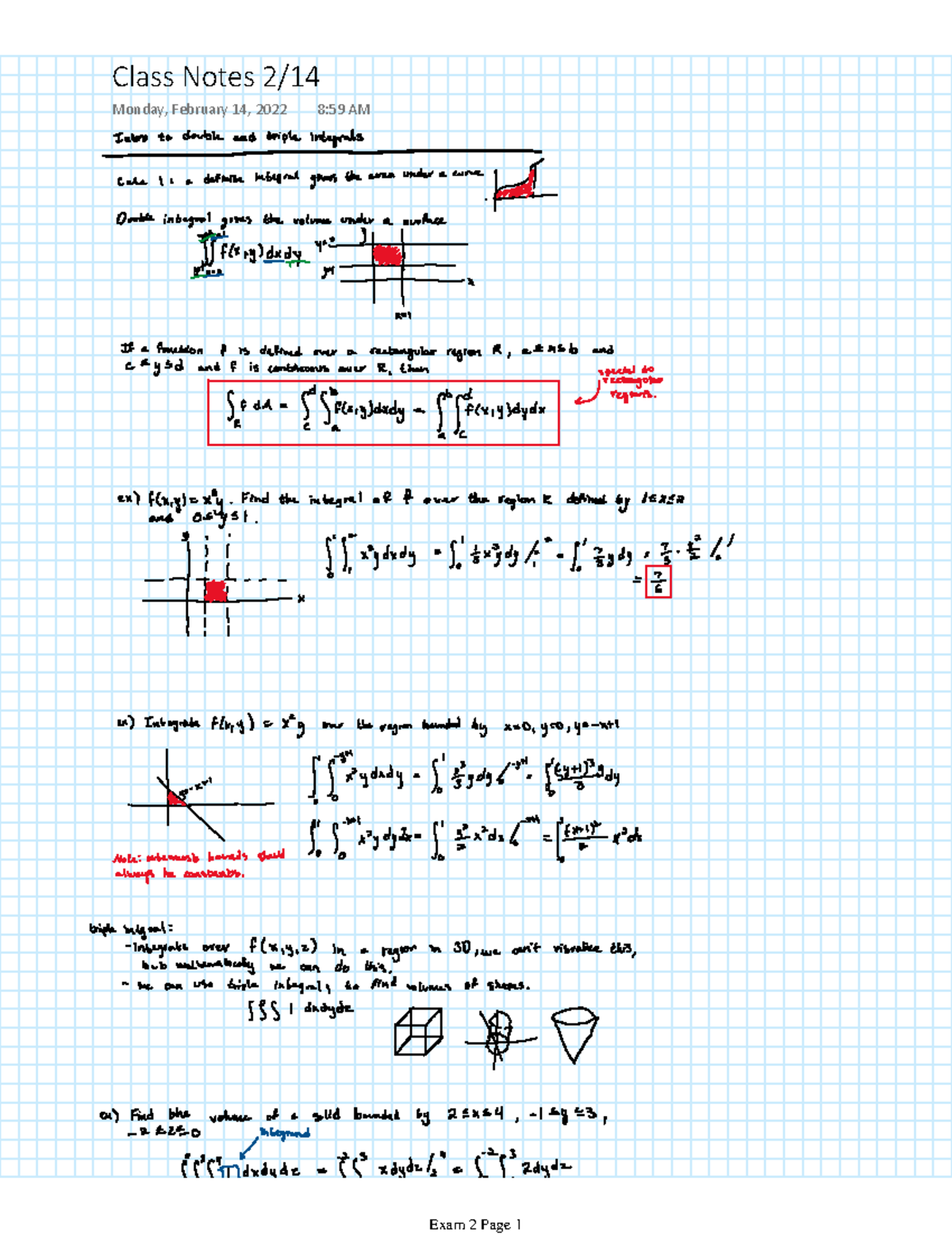 Exam 2 - These are my class notes from Exam 2 - MATH 261 - Class Notes ...