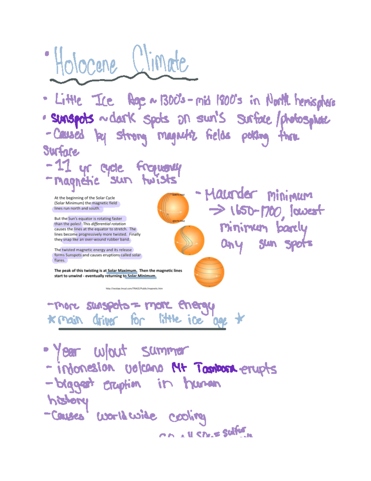 AOC+Exam3+Study Guide - Holocene Climate The Little Ice Age n 1300 s ...
