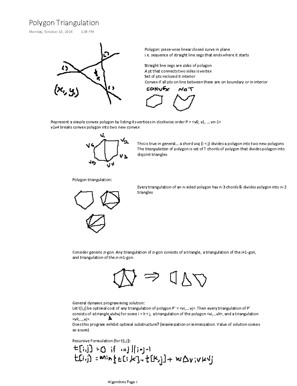 Lecture notes, lecture Lecture #16 - Description and explanation of ...