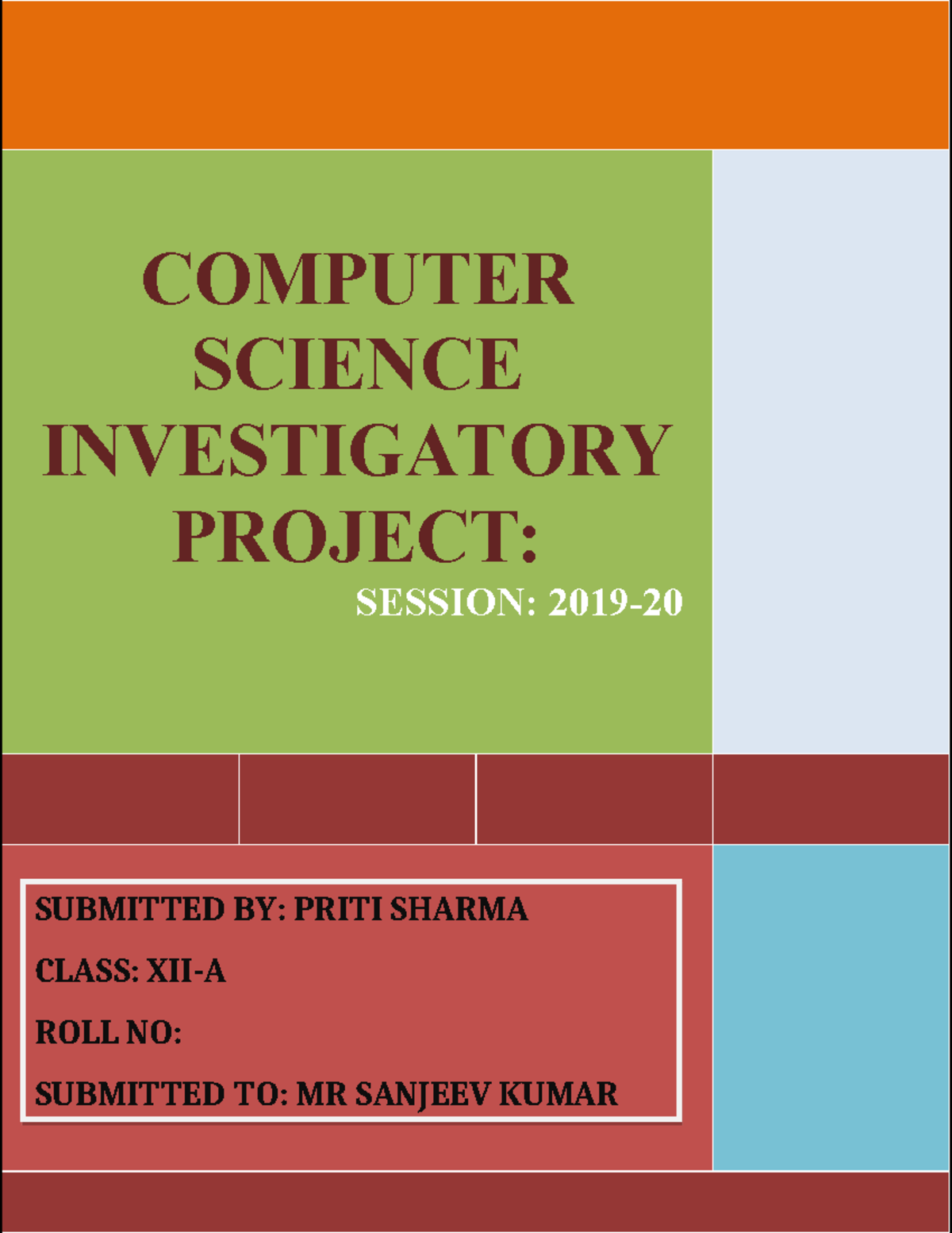 Computer Science Investigatory Project - COMPUTER SCIENCE INVESTIGATORY ...