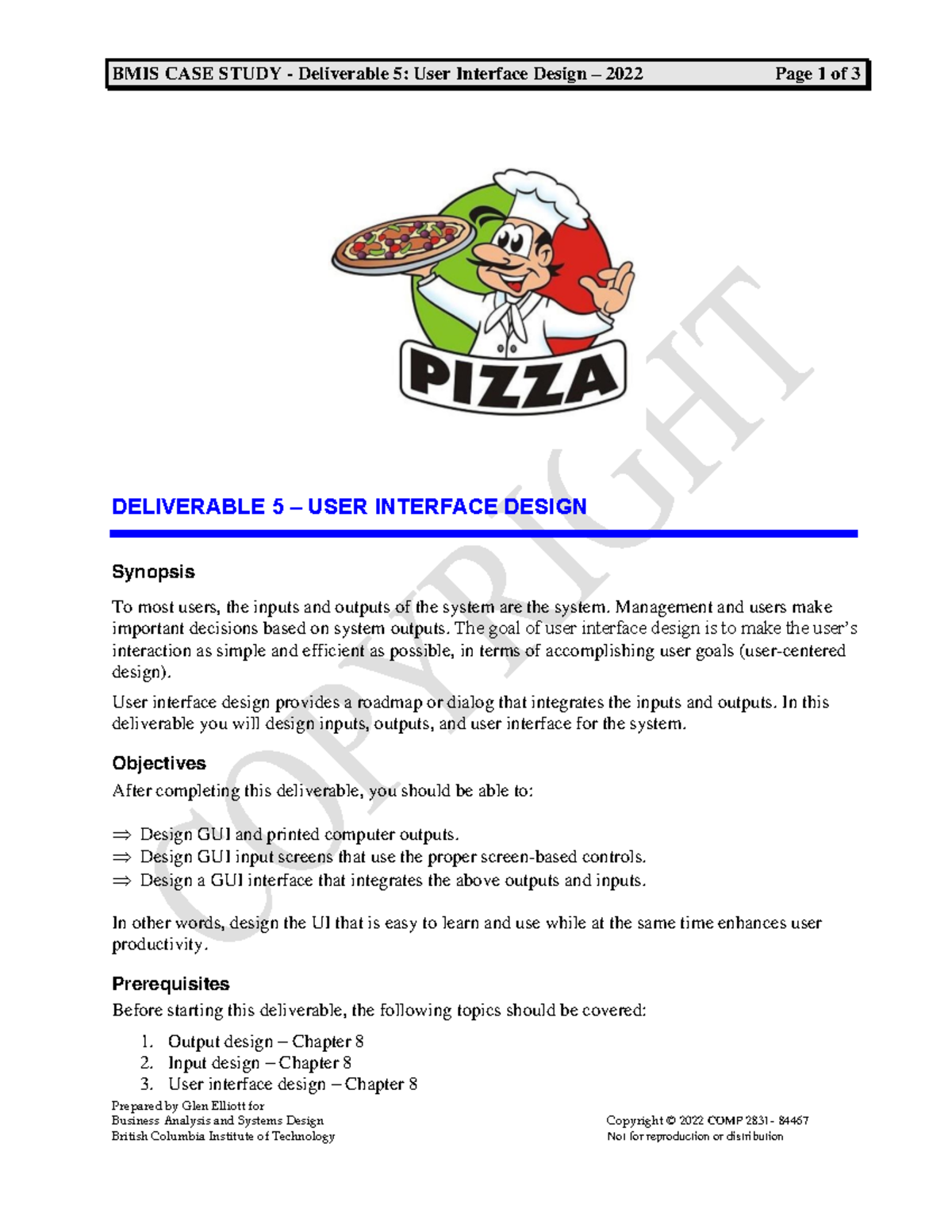 Case Study BMIS - Deliverable 5 User Interface Design 2022 - BMIS CASE ...