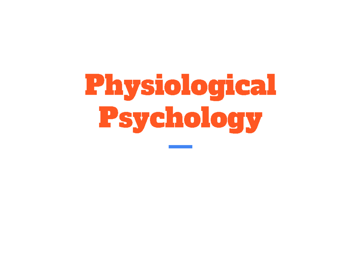 Unit1a - gvhbj - Physiological Psychology Ground rules and etiquettes ...