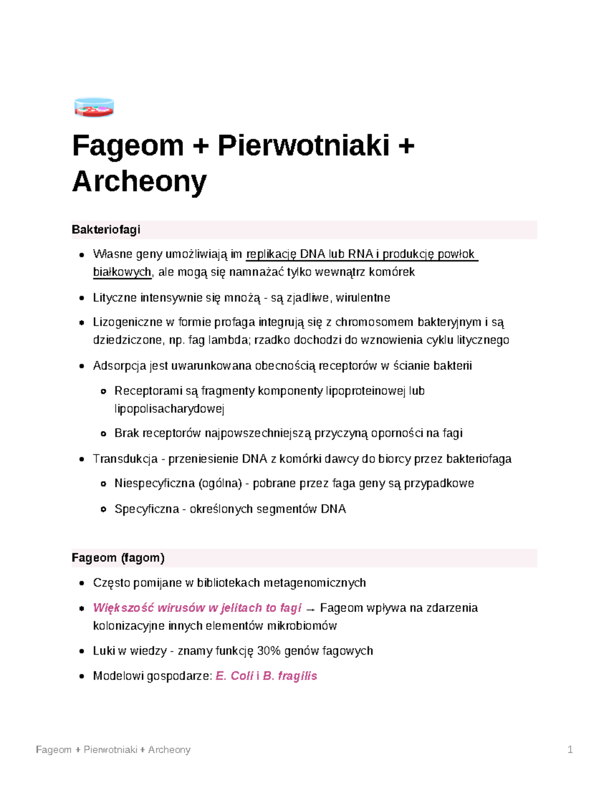Fageom, pierwotniaki, archeony - Fageom + Pierwotniaki + Archeony ...