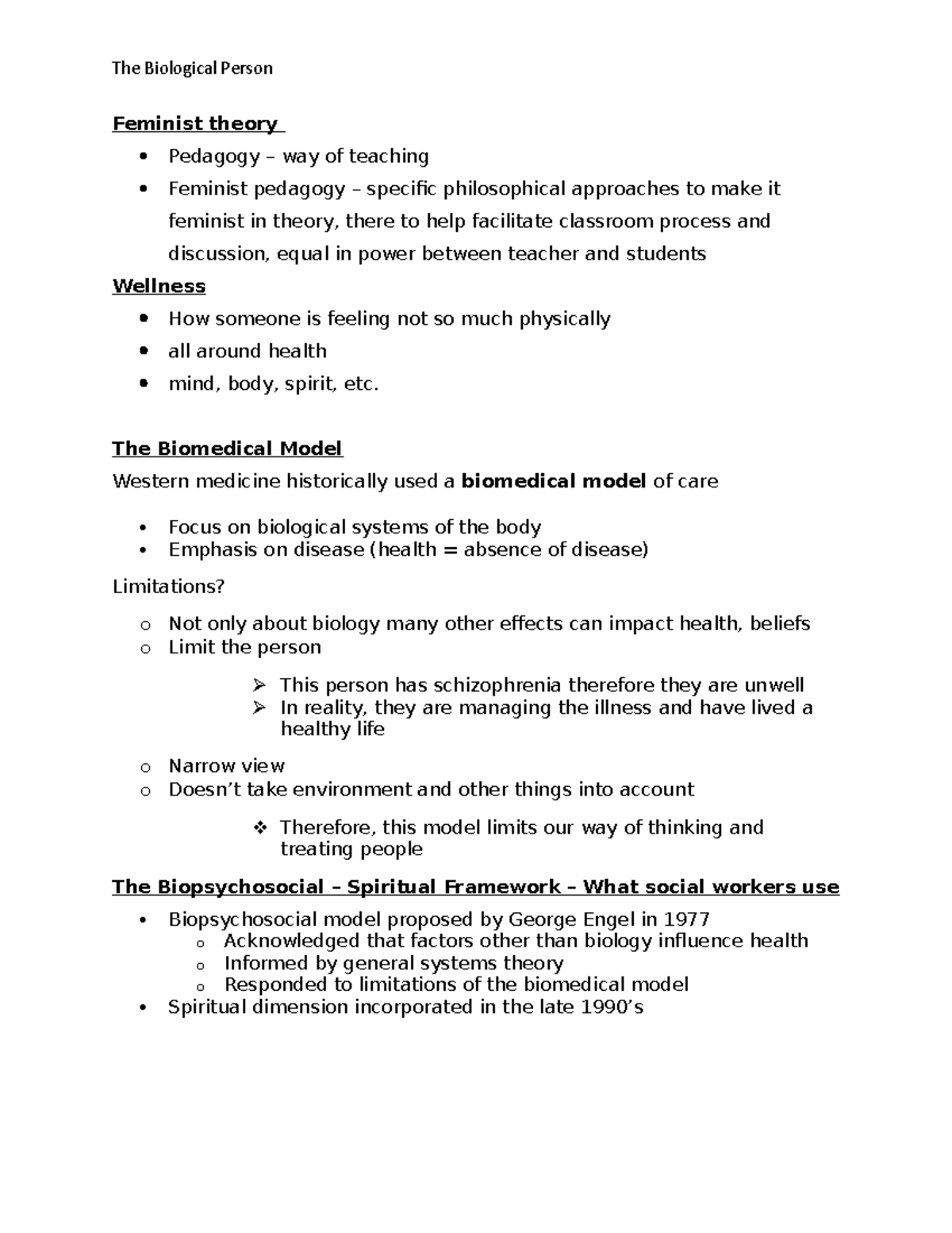 The Biological Person - Feminist theory Pedagogy – way of teaching ...