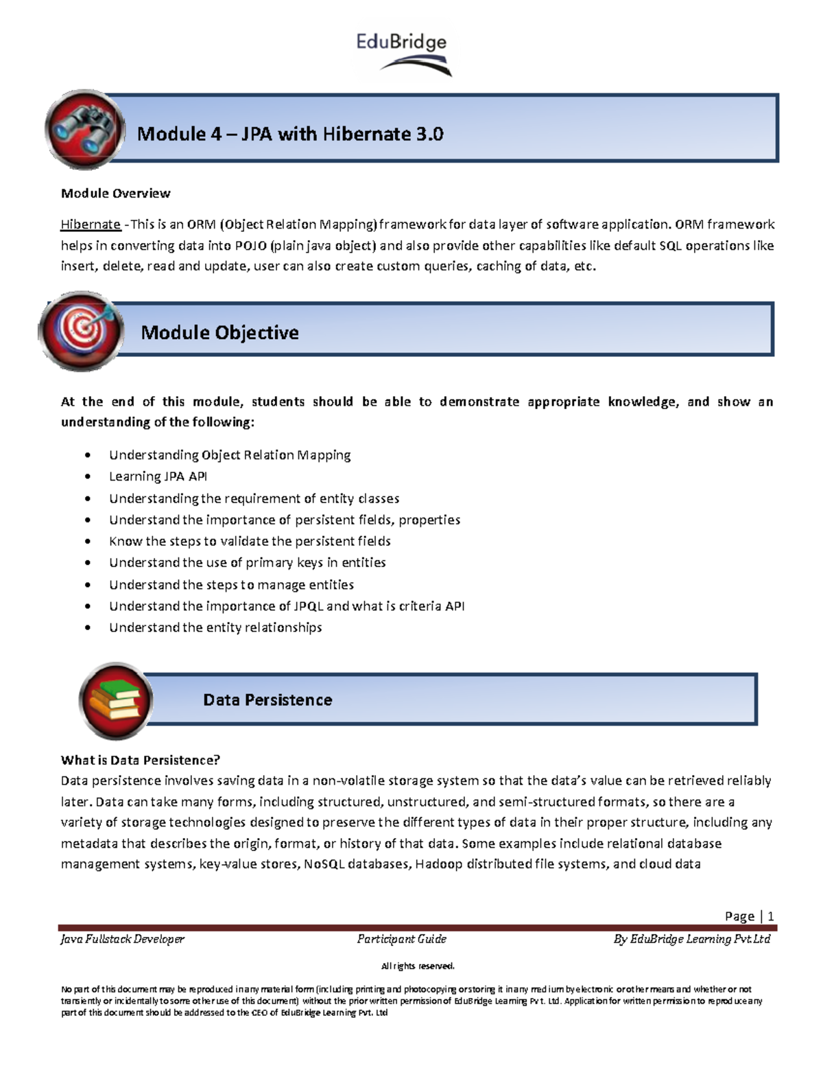 JPAwith Hibernate - Arun - Page | 1 Java Fullstack Developer ...