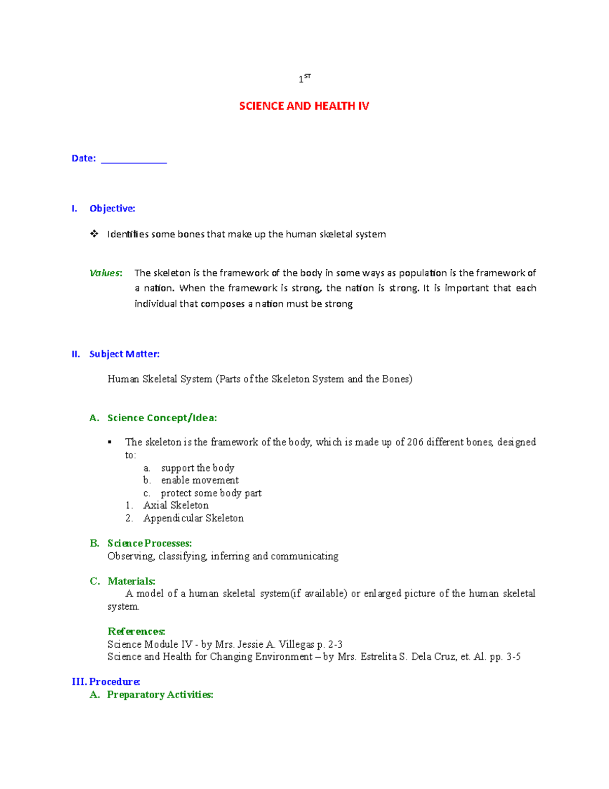 Grade 4 DLP 1st Quarter Science - BSCE - USeP - Studocu