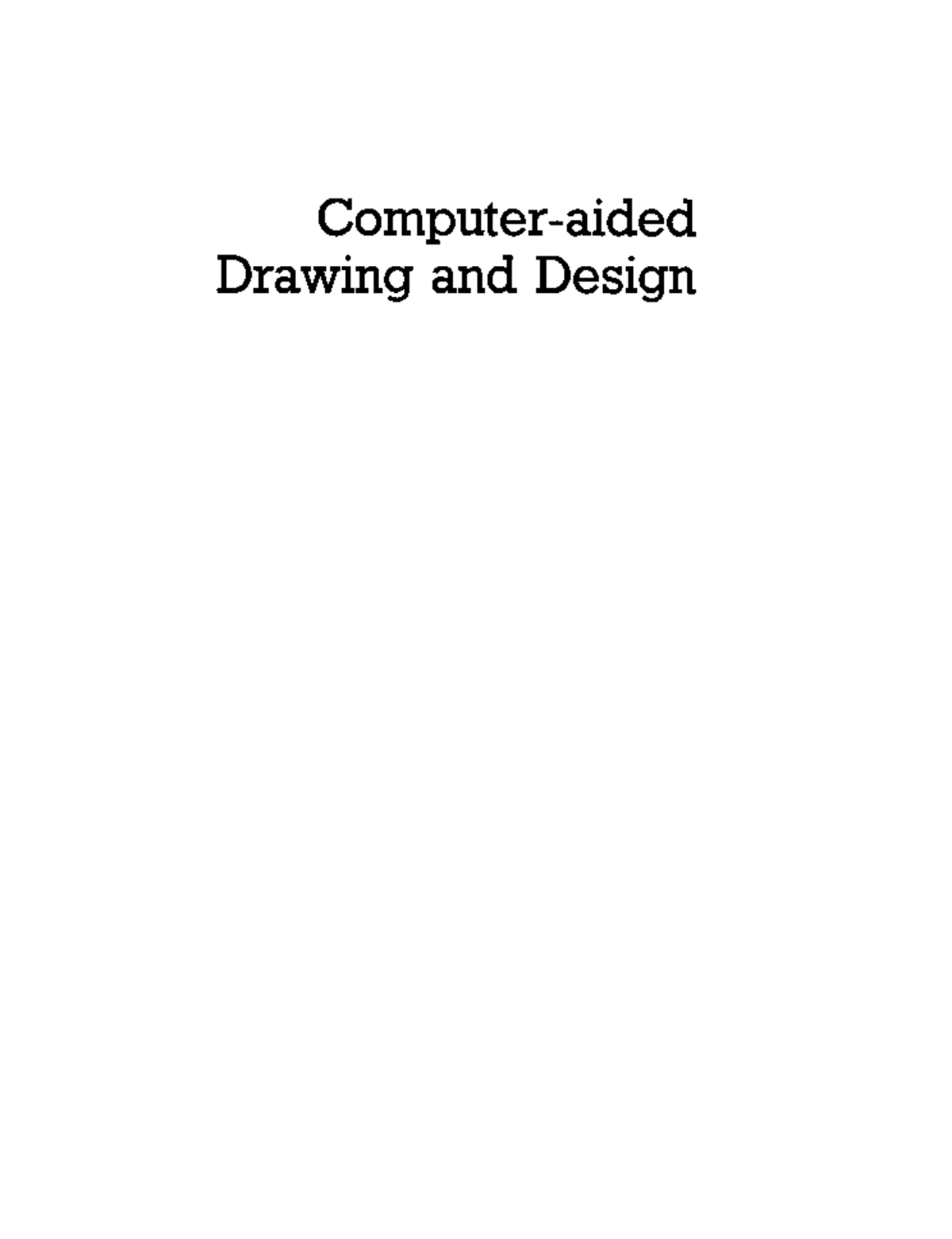 1991 Bookmatter Computer-aided Drawing And Design - Computer -aided ...