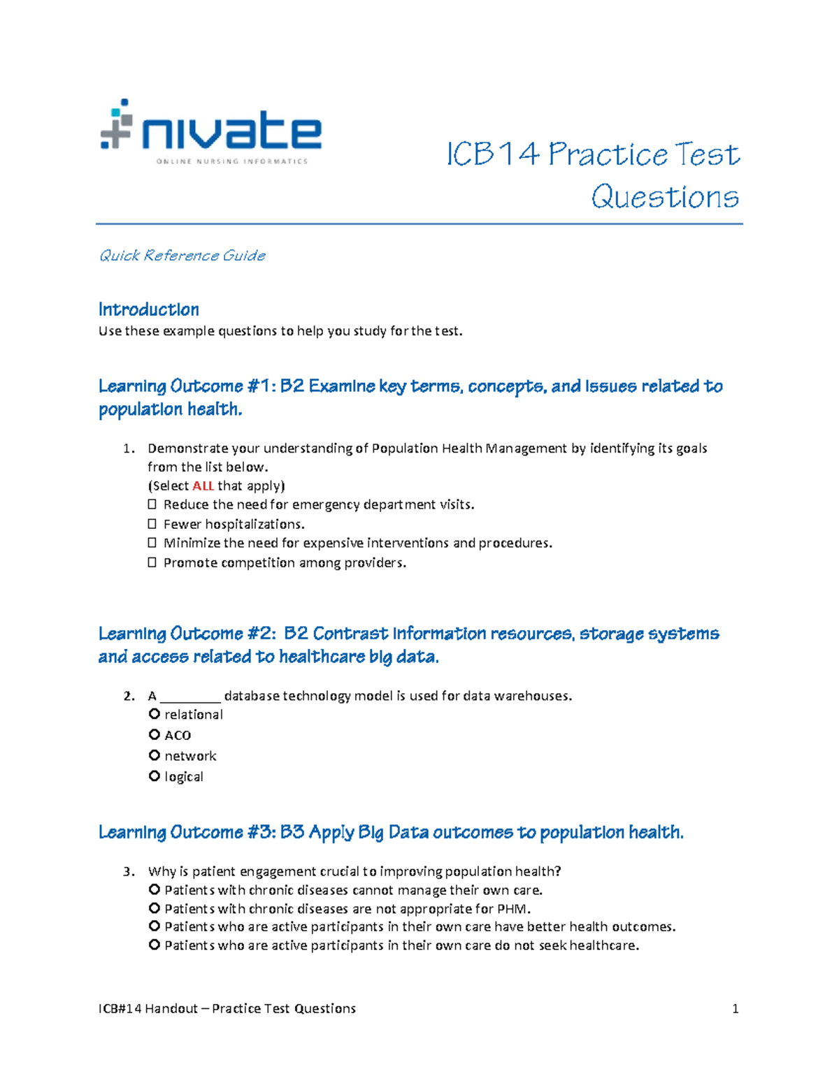 ICB14 Practice Questions - ICB#14 Handout – Practice Test Questions 1 ...