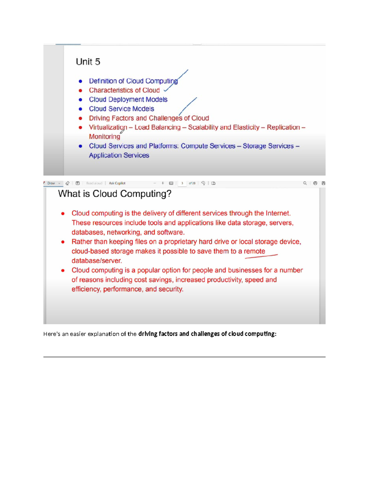 Distributed computing unit 5 - Here's an easier explanation of the driving factors and ...