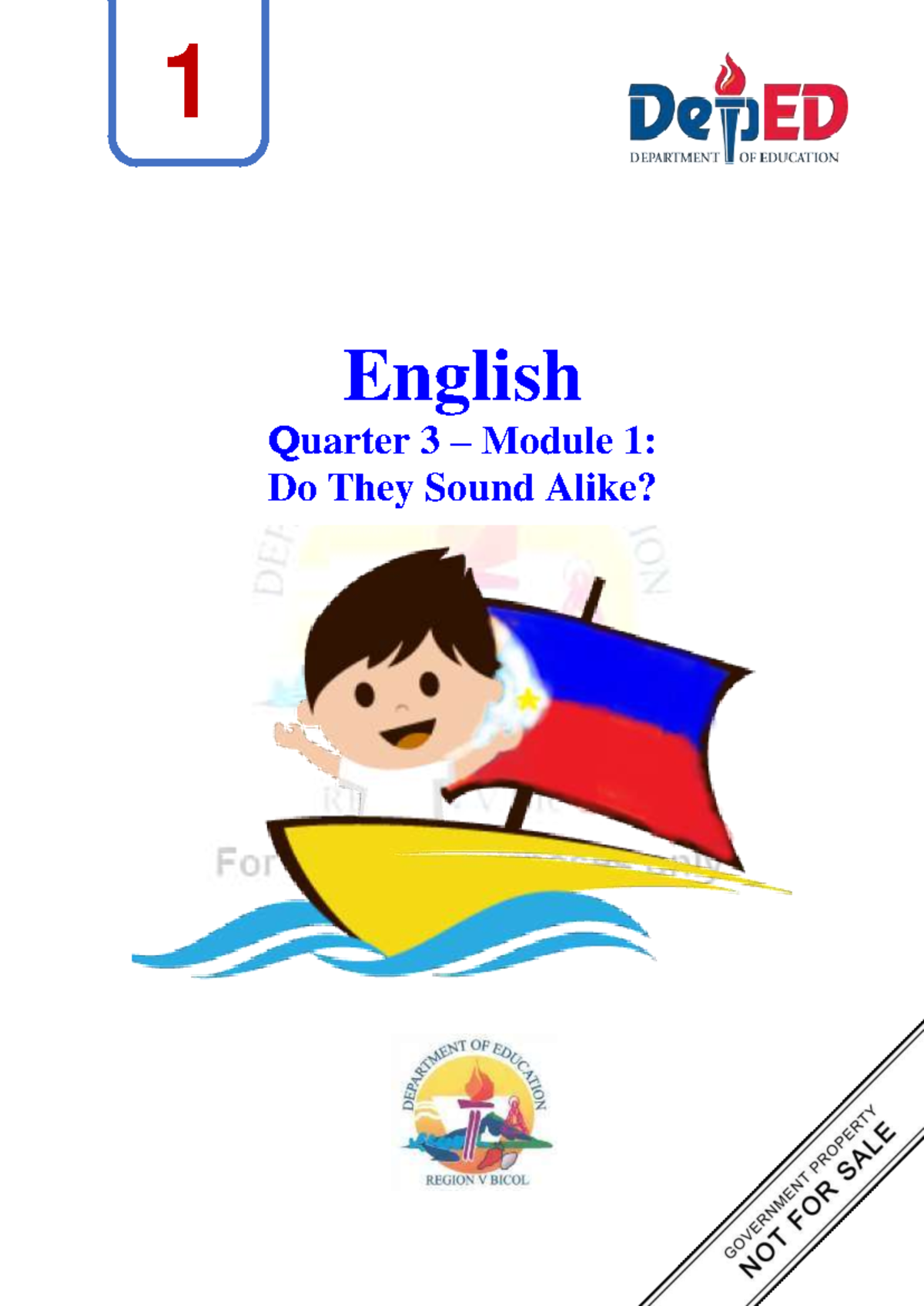 English 1 Q3 Module 01 - English Quarter 3 – Module 1: T English Quarter 3 – Module 1: Do They ...