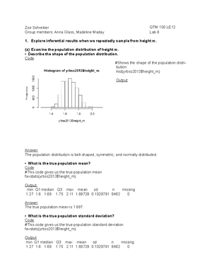 Lab 3 Practice-1 - QTM 100 - Lab 3 Practice In this practice section of ...