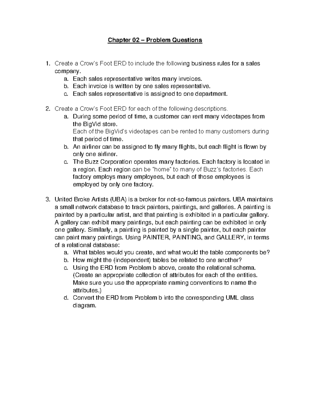 Ch02+Problems - ICT3621 Chapter 2 Notes - Chapter 02 – Problem ...