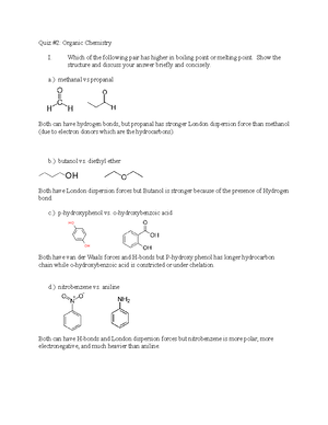Organic Chemistry - Excerises on Acidity and basicity of Organic ...