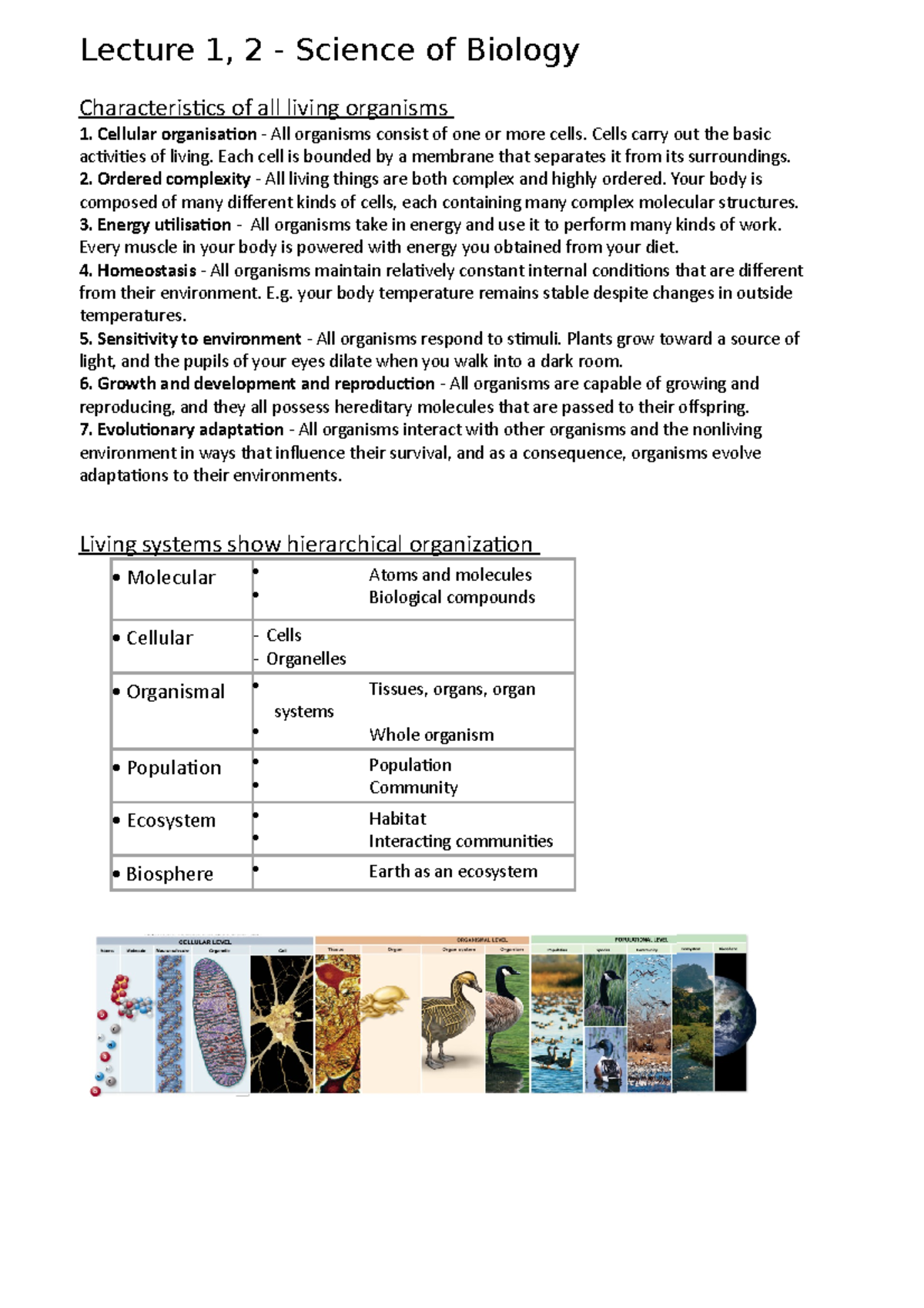 Biodiversity Lecture 1-2 - Lecture 1, 2 - Science of Biology ...