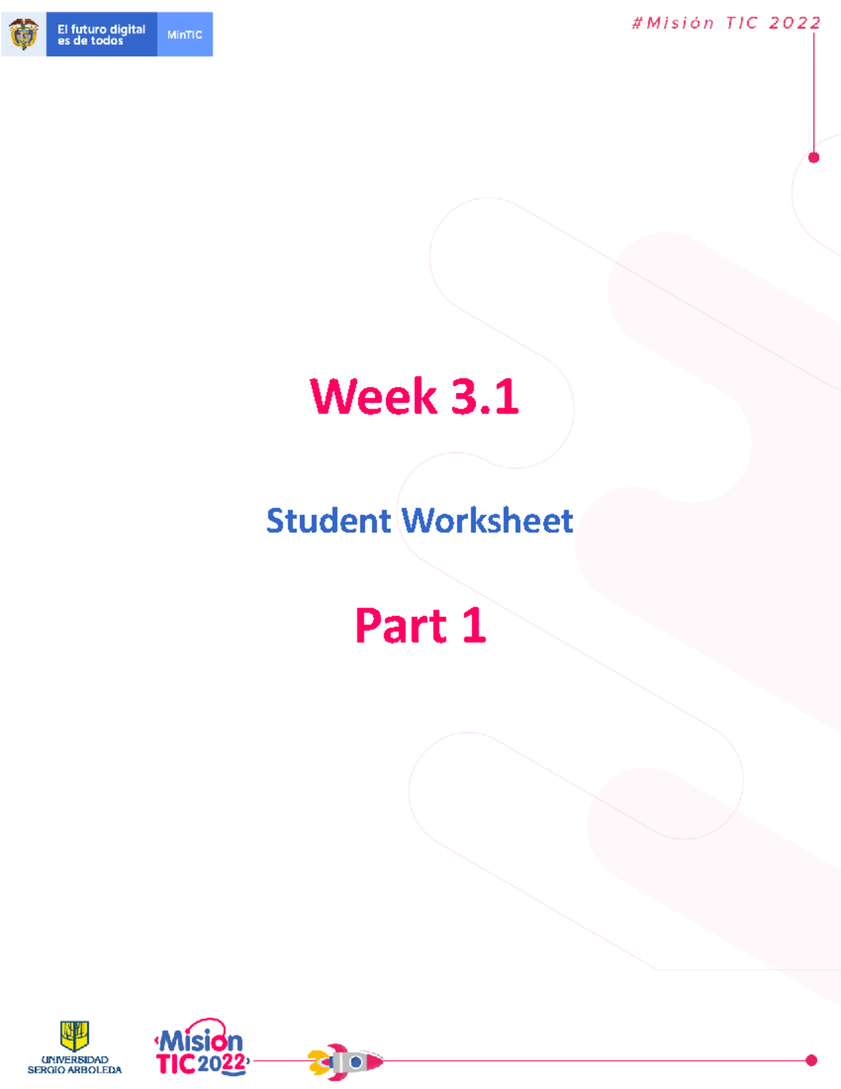 W3 C1 Reading Student Worksheet - Week 3. Student Worksheet Part 1 ...