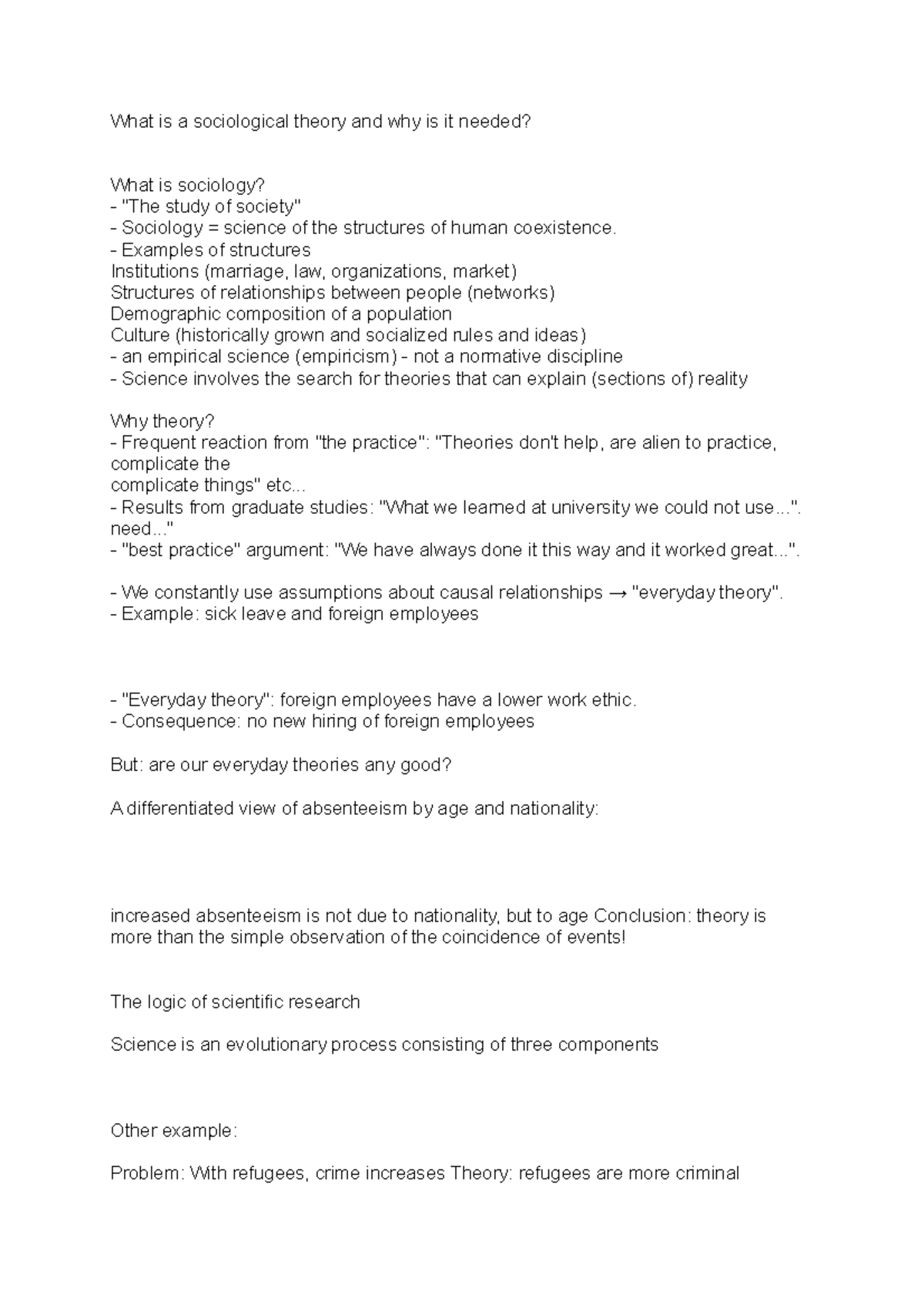 What is a sociological theory and why is it needed - Examples of ...