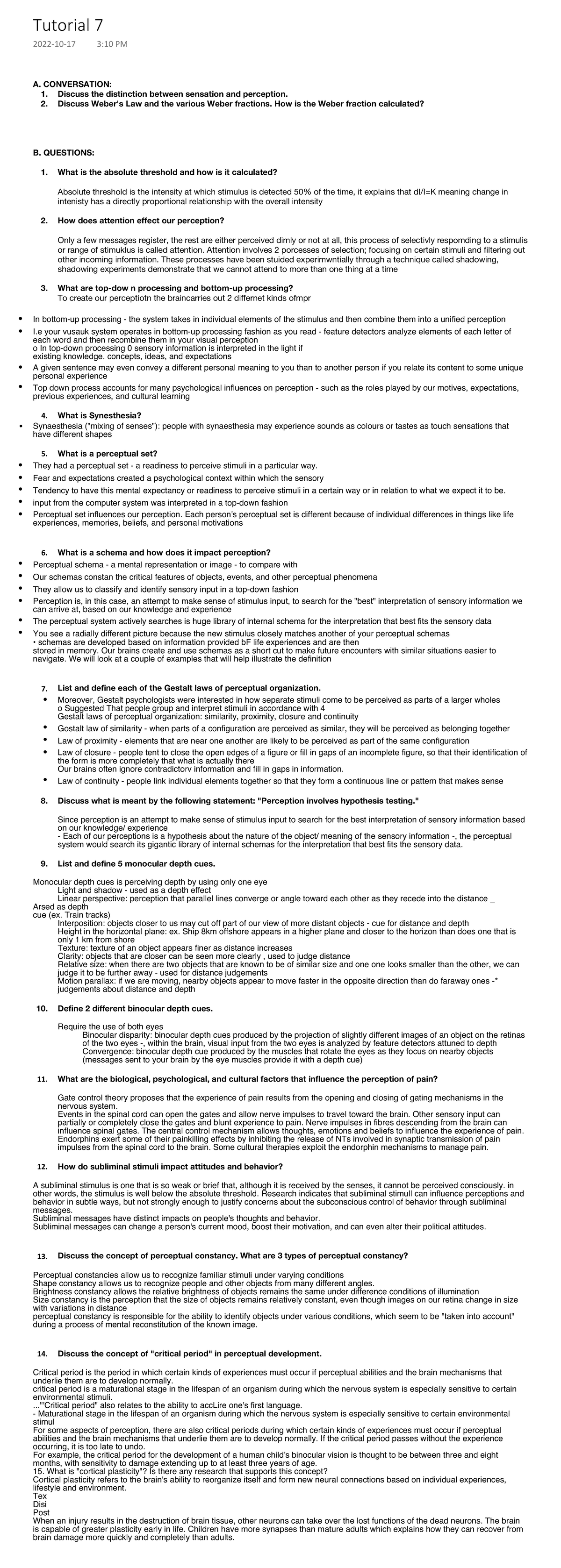 Tutorial 7 - A. CONVERSATION: 1. Discuss the distinction between ...