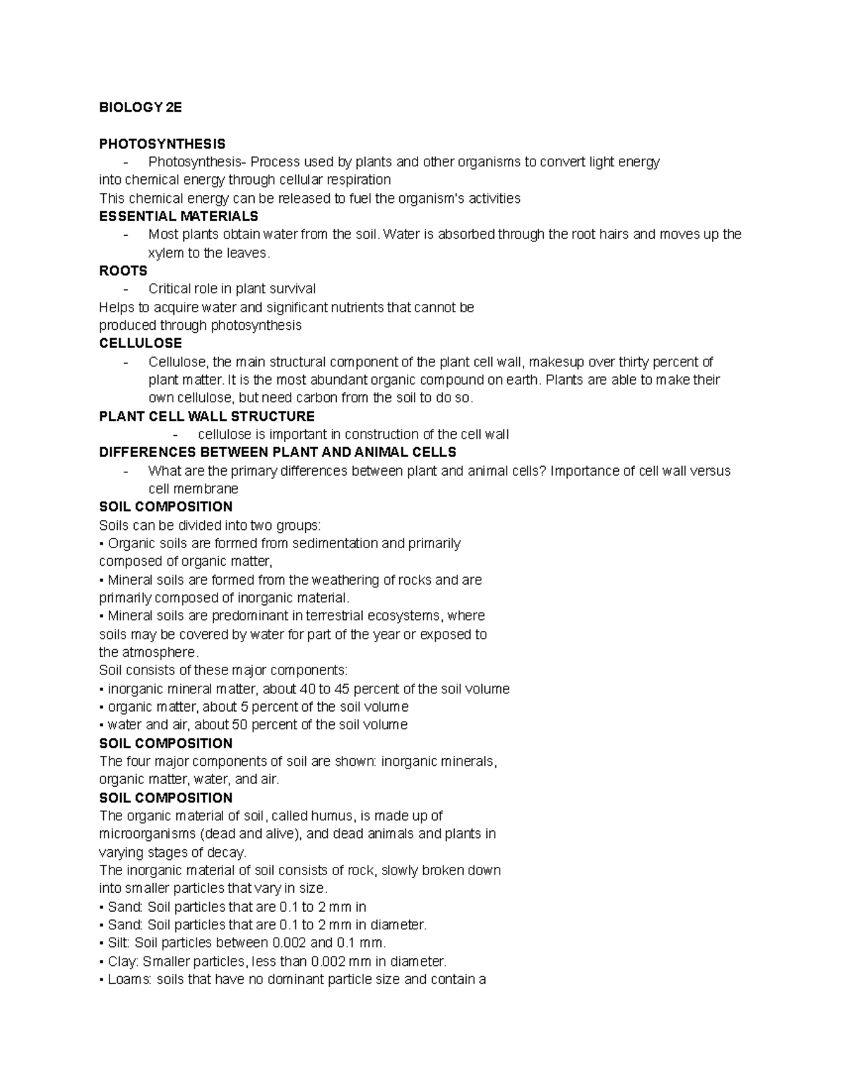 Biology 112 photosynthesis and plant basics - BIOLOGY 2E PHOTOSYNTHESIS ...