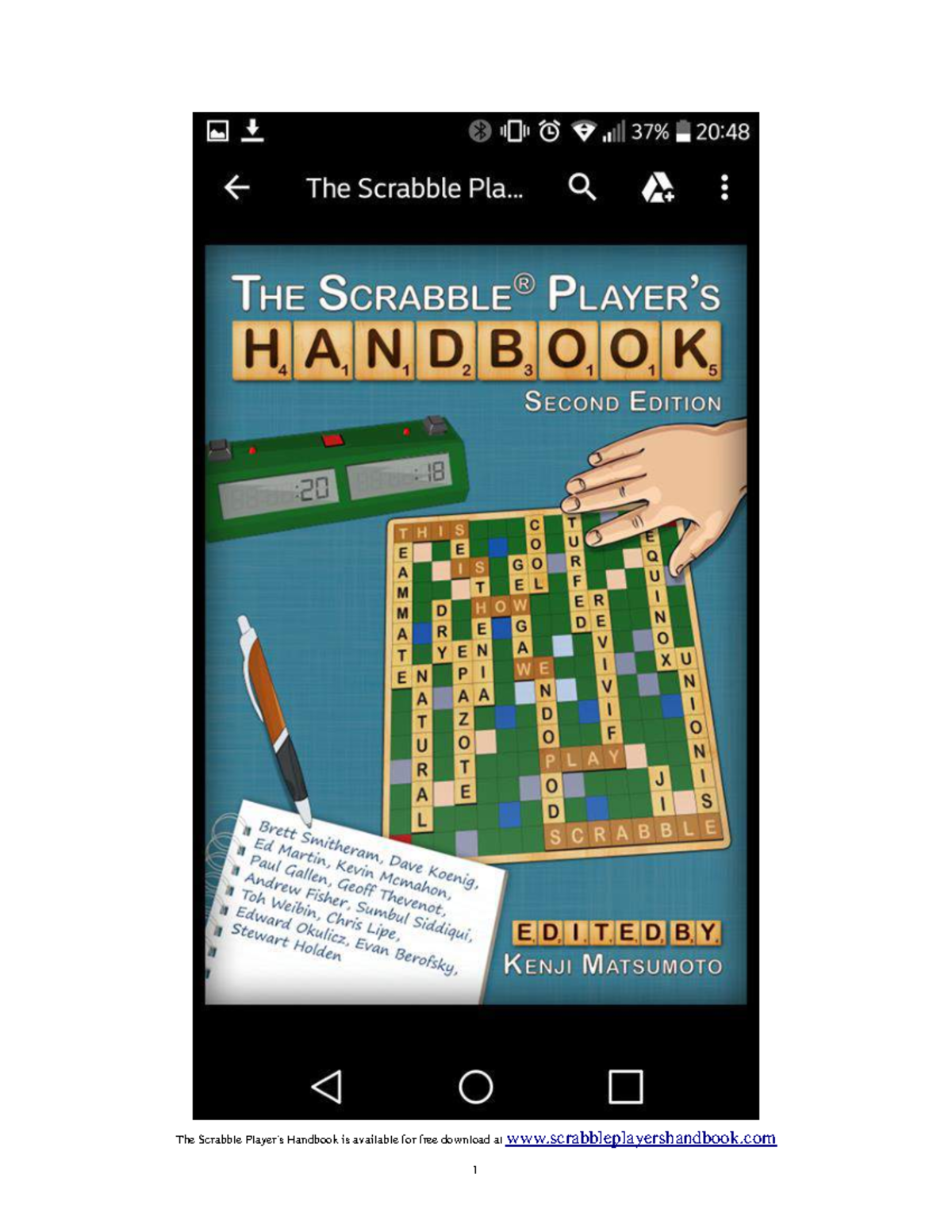 The Scrabble Players Handbookv 2 - Our intention is to provide an easy ...