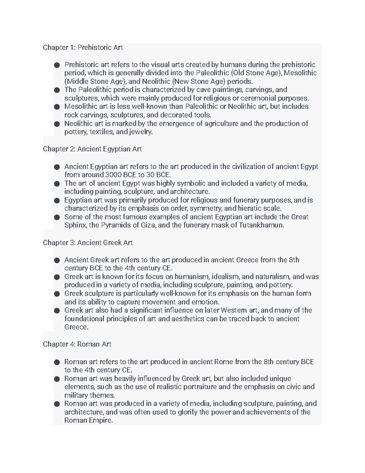 History of Art - Chapter 1: Prehistoric Art Prehistoric art refers to ...