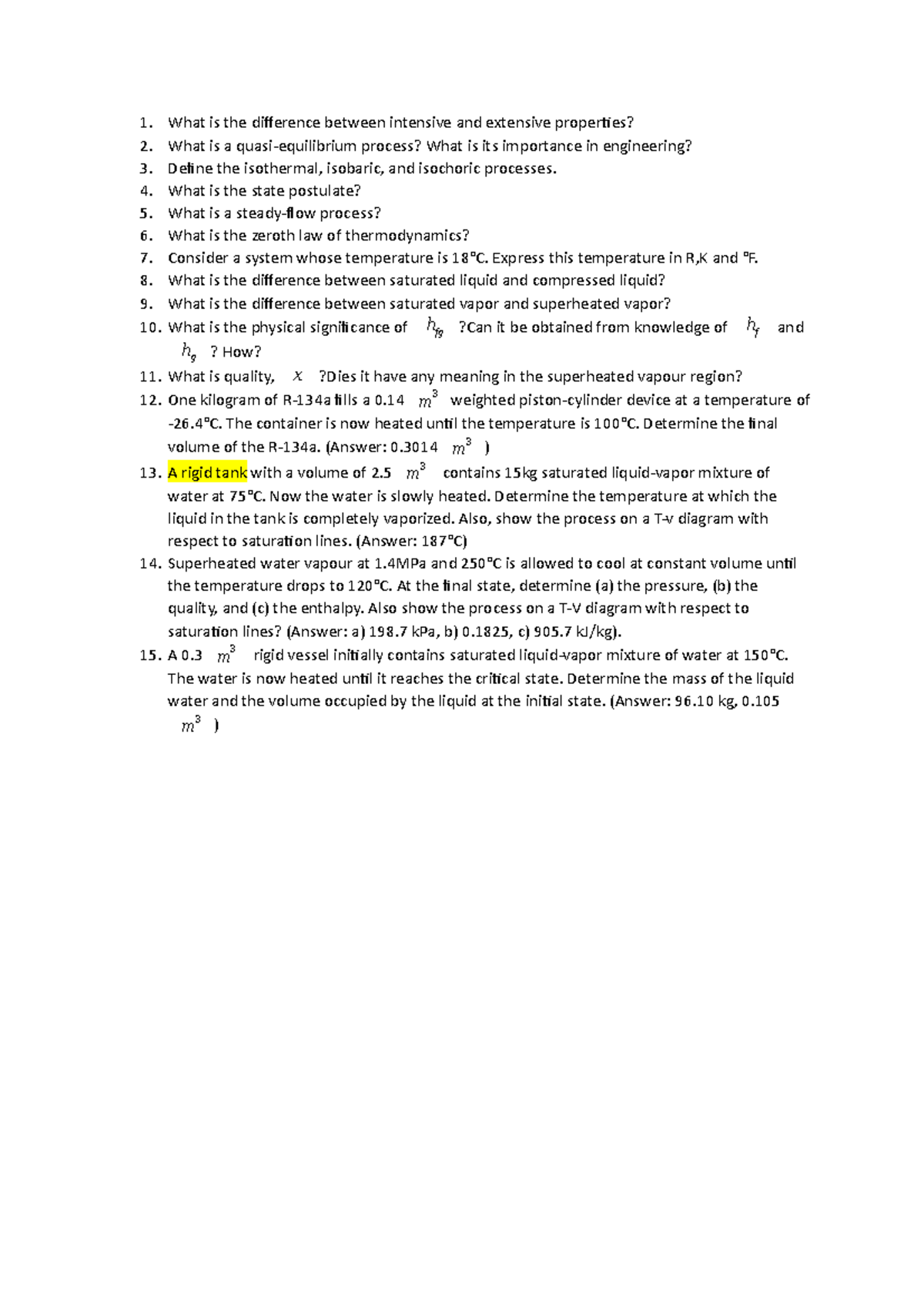 Thermodyanamic - Assignment 1 - What is the difference between ...