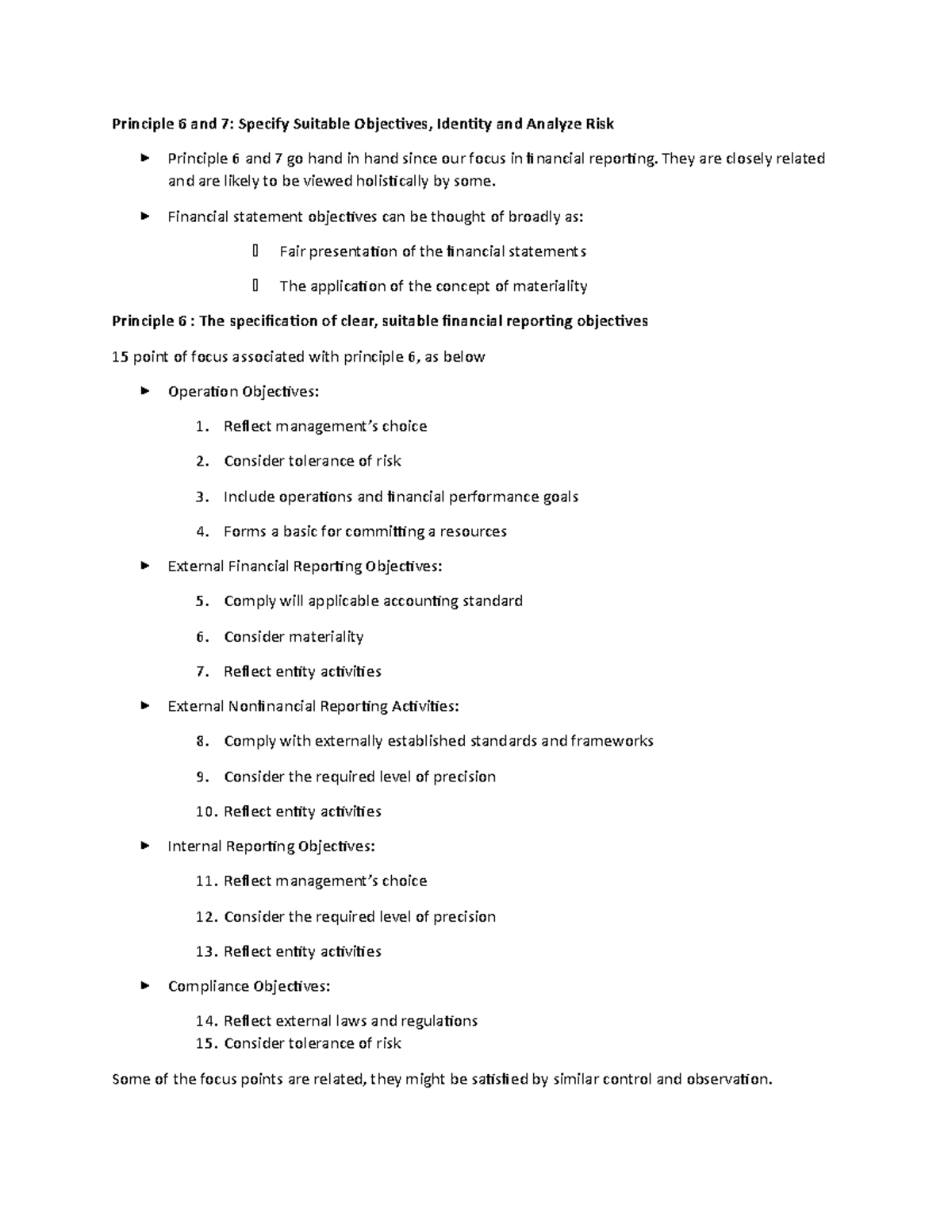 Principle 6 - Lecture notes 2 - Principle 6 and 7: Specify Suitable ...