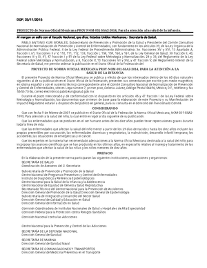 NOM-036-SSA2-2012 , Prevención y control de enfermedades. Aplicación de ...
