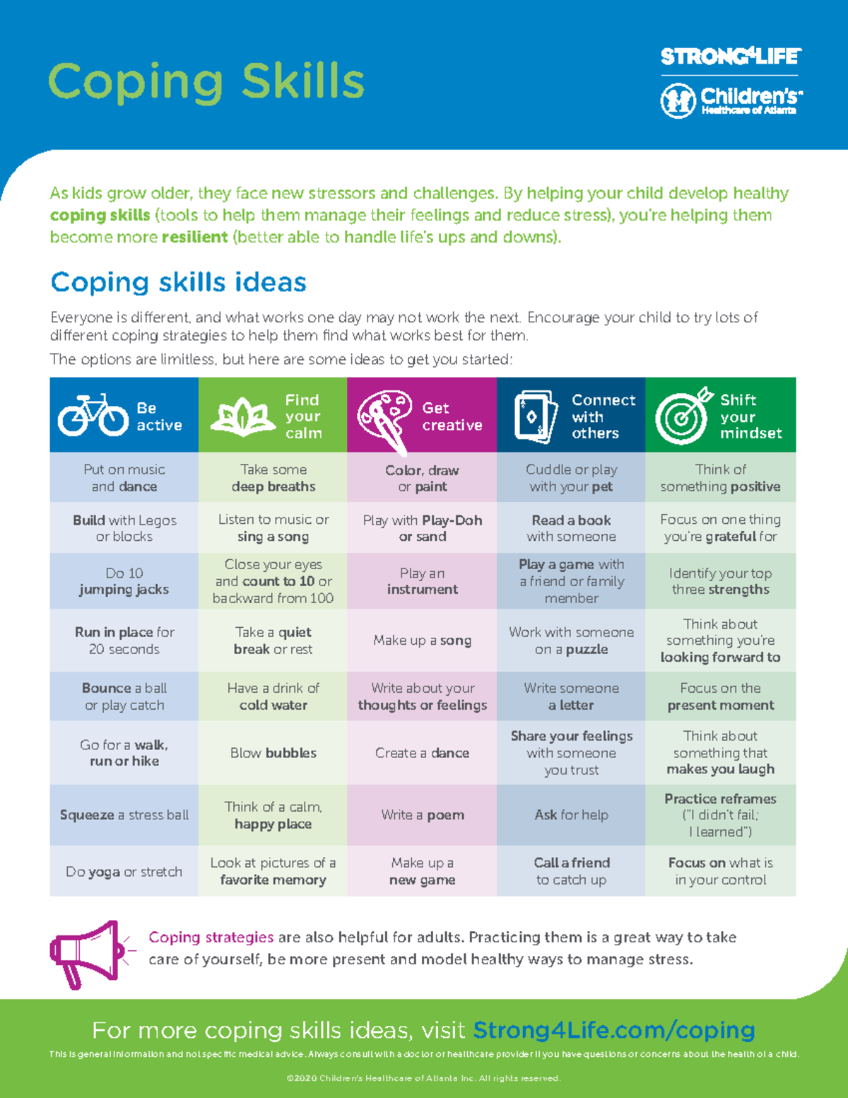 Coping Skills Ideas for Kids - As kids grow older, they face new ...