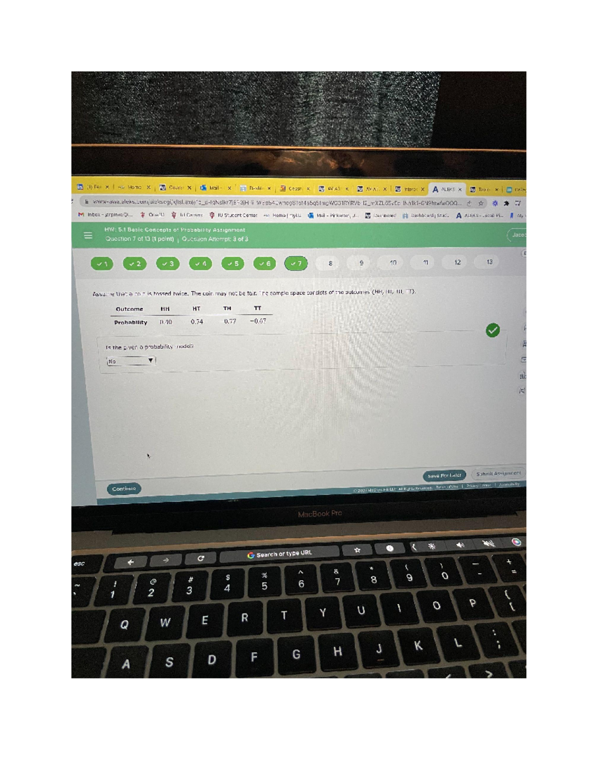 5.1 Basic Concepts of Probability Assignment Probelm #7 - MATH 201 - Studocu